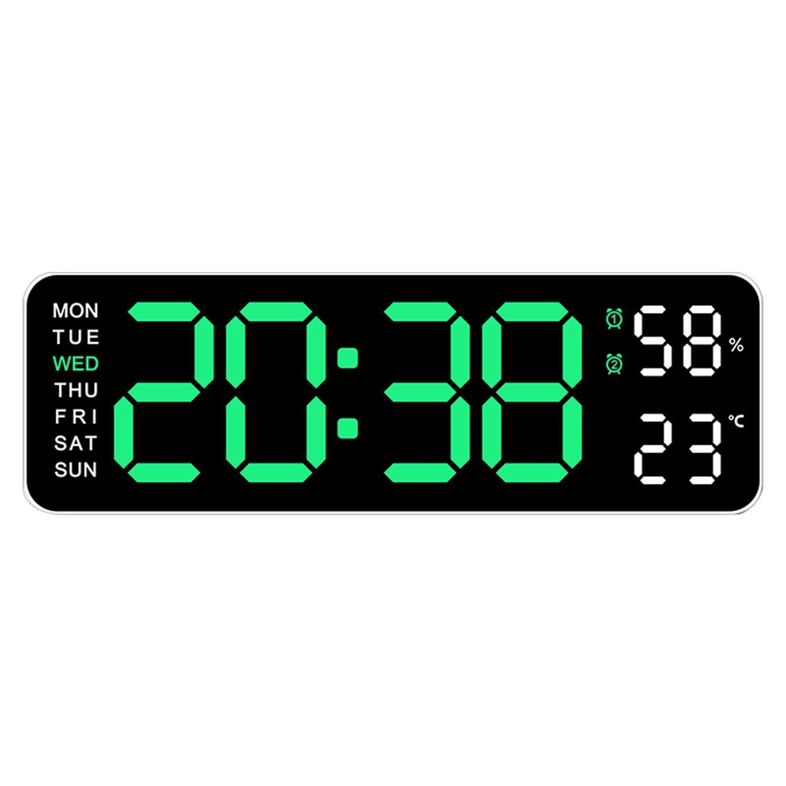 Uqiangy LED display Alarm Clock for Bedrooms Brightness with USB ...