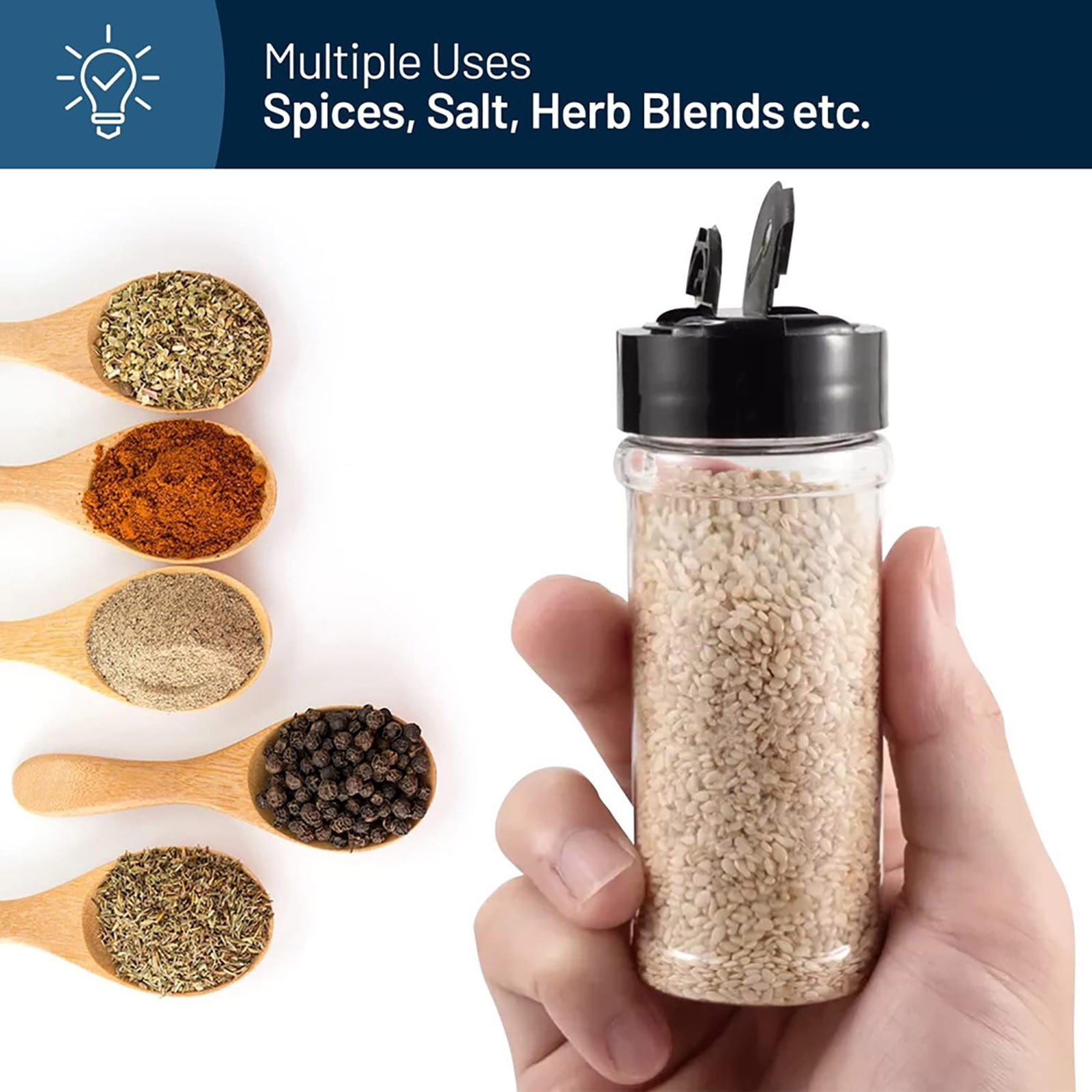 Uqiangy Seasoning Box,10pcs 3.4oz/100ml Plastic Bottles Set Empty ...