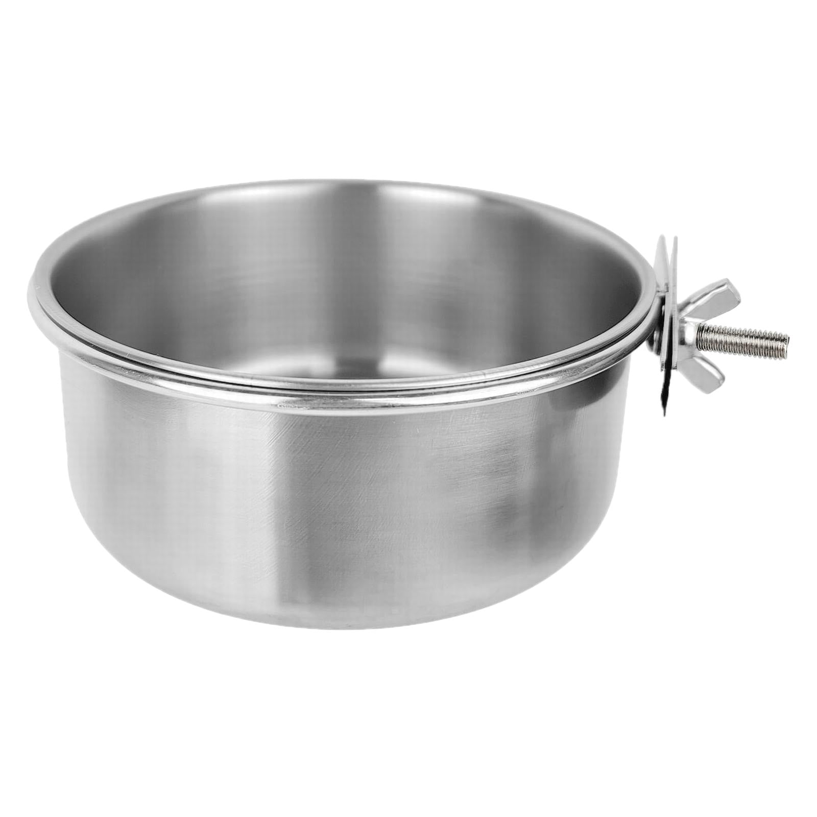 Uqiangy Stainless Steel Bird Feeding Dish Cups, Bird Feeder Parrot Food ...