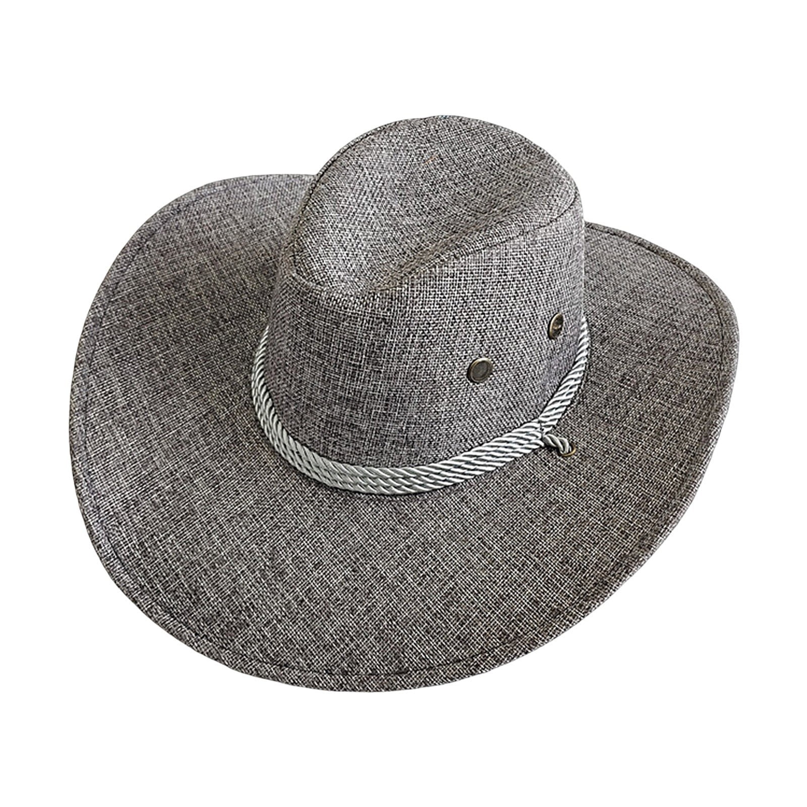 Uqiangy Straw Hat Mens Cowboy Hat Western Hats for Women Sombrero ...