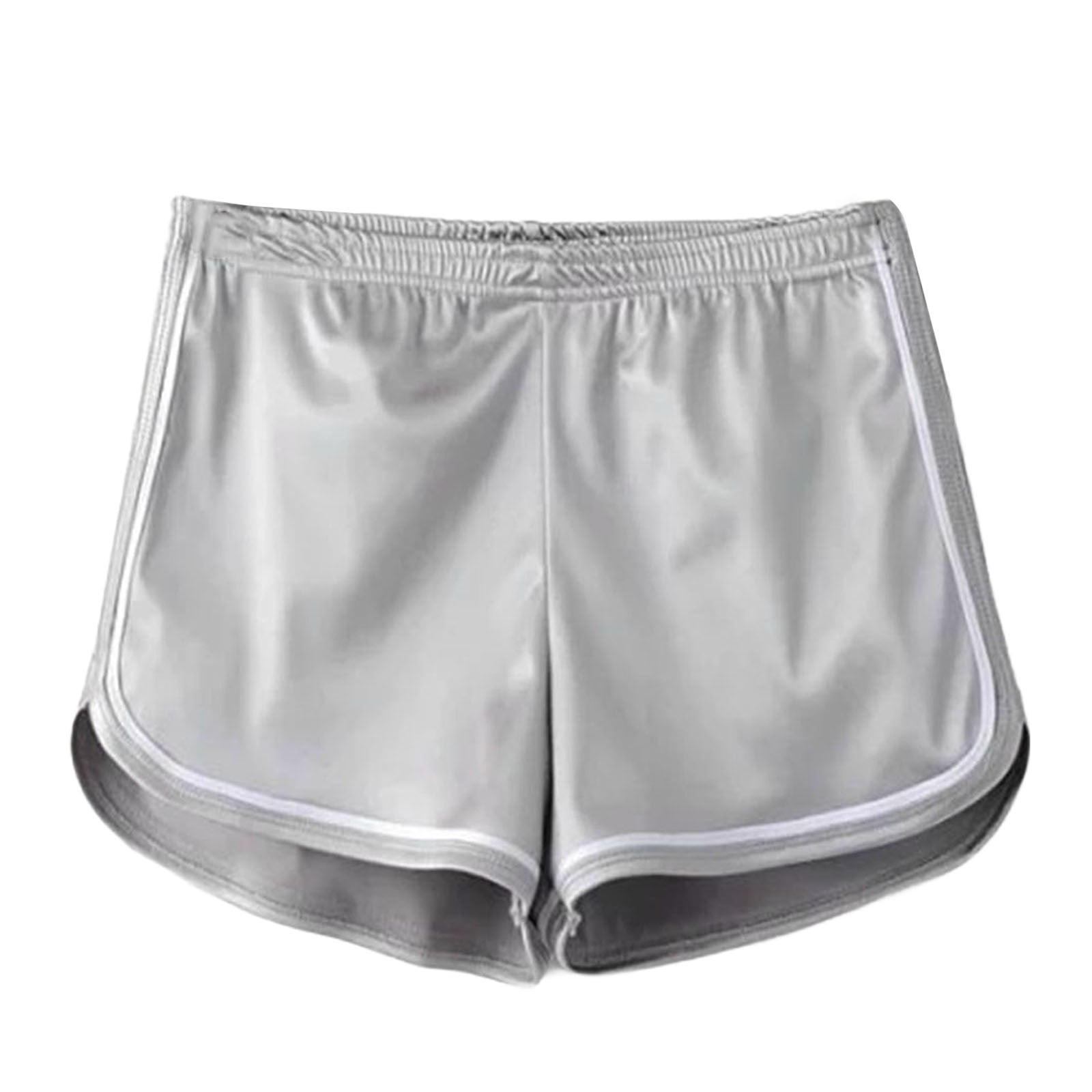 Uqiangy Women's Satin Silky Shorts Shiny Metallic Pants Shorts Shiny ...
