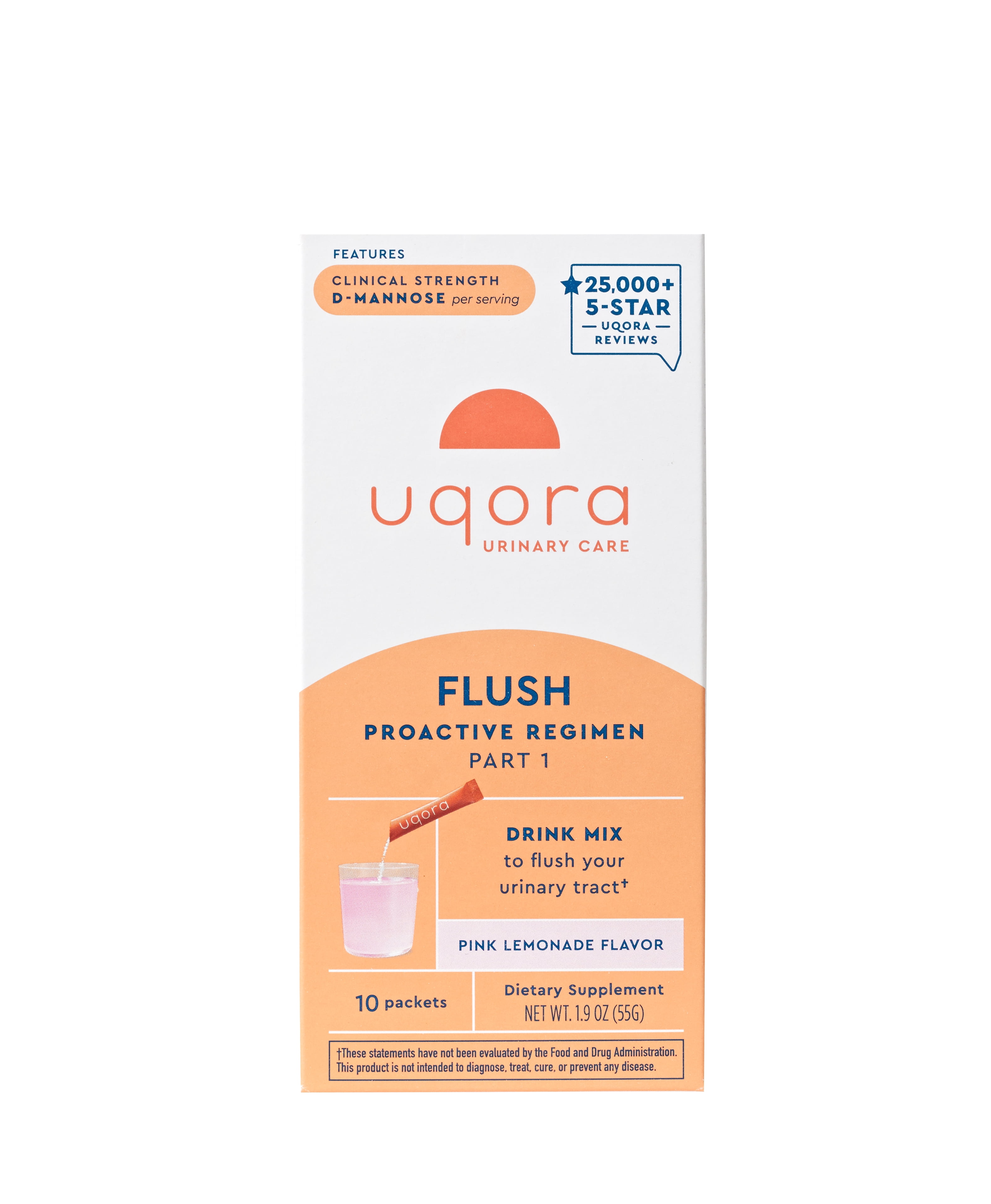 Uqora Flush - Urinary Tract* with D-Mannose, Vitamin C, Vitamin B6 ...
