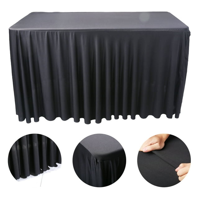Uralili 4/6/8ft Universal Stretch Spandex Table Cloth for Rectangle ...