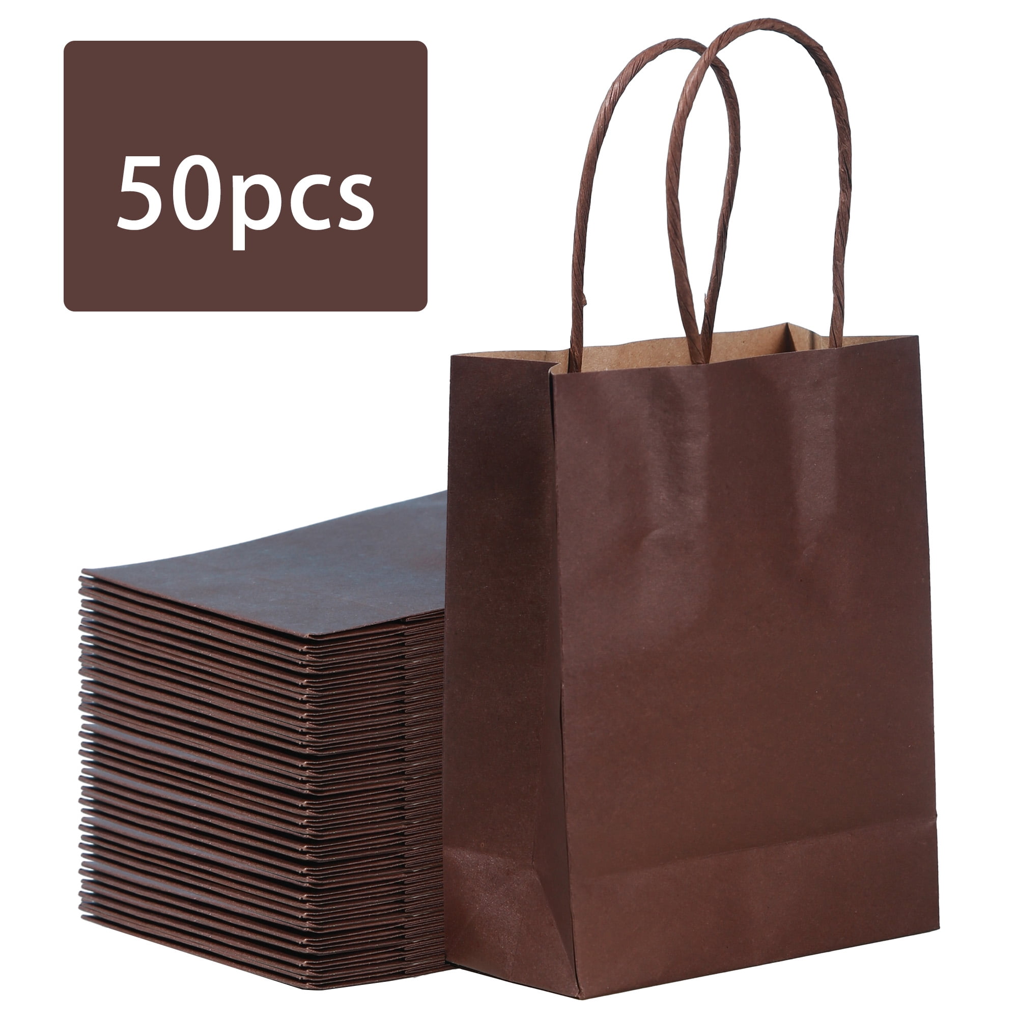 Uralili 50-Pack Gift Bags with Handles – Versatile Party Favor Bags for ...