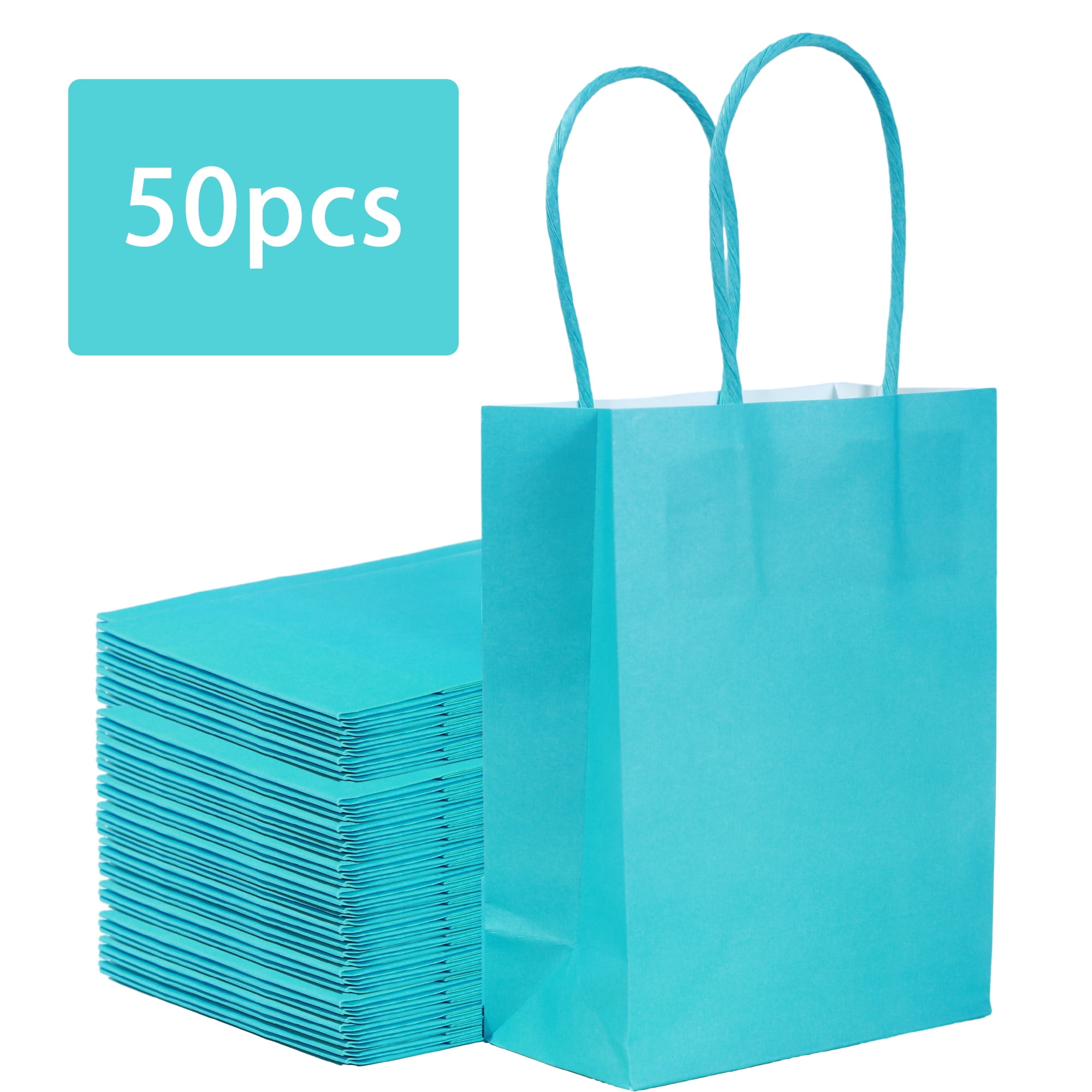 Uralili 50-Pack Gift Bags with Handles – Versatile Party Favor Bags for ...