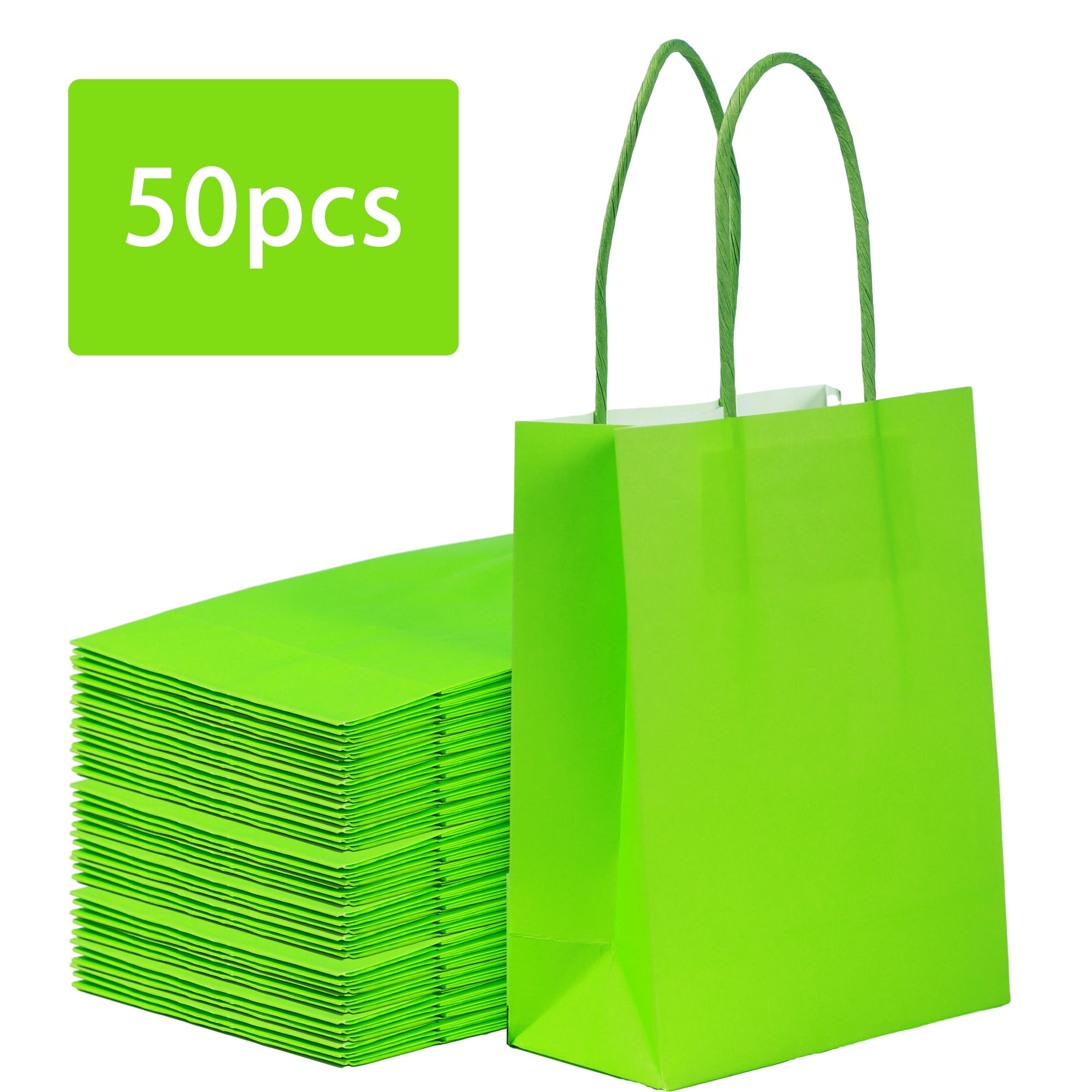 Uralili 50-Pack Gift Bags with Handles – Versatile Party Favor Bags for ...