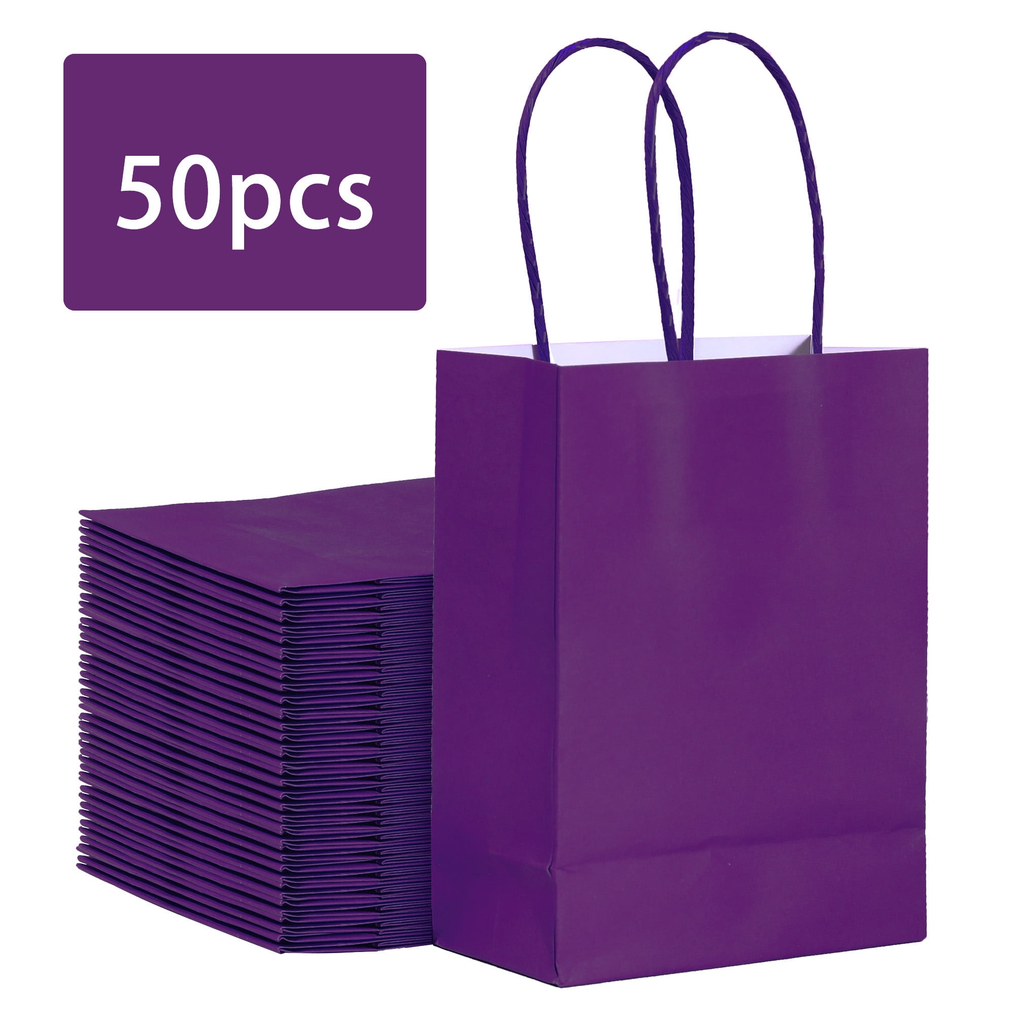 Uralili 50-Pack Gift Bags with Handles – Versatile Party Favor Bags for ...