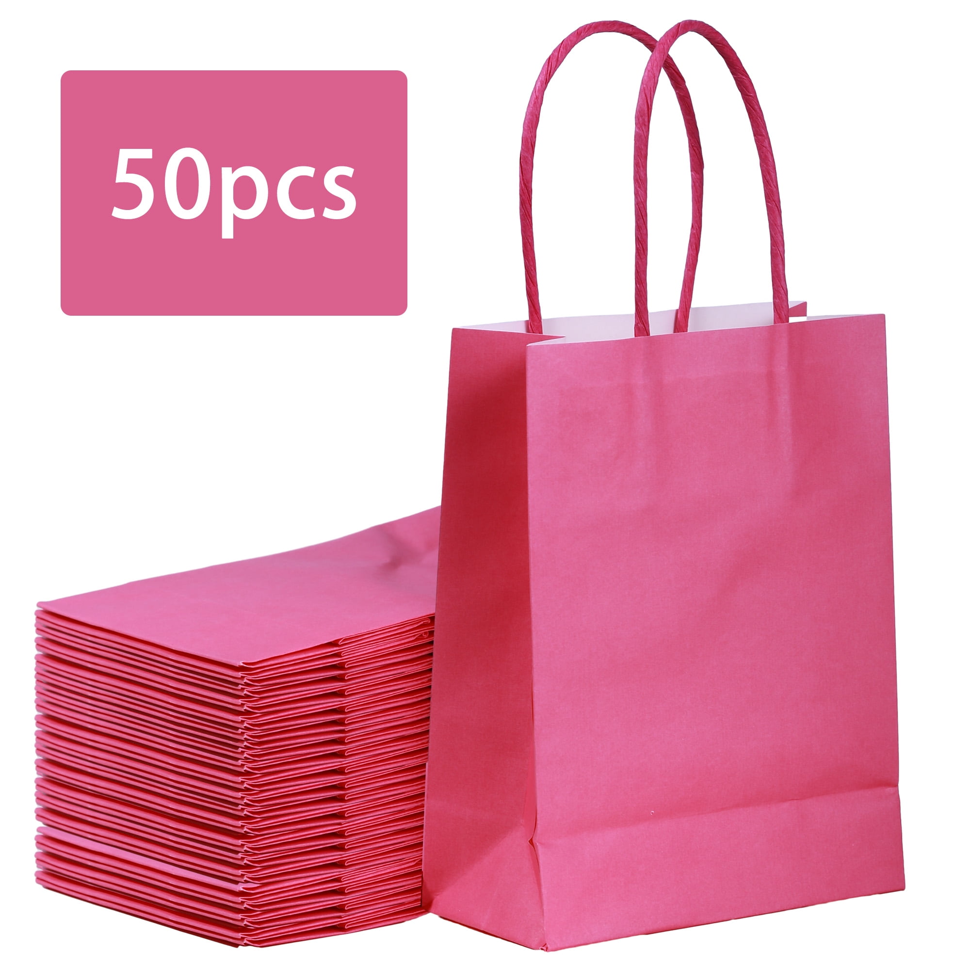 Uralili 50-Pack Gift Bags with Handles – Versatile Party Favor Bags for ...