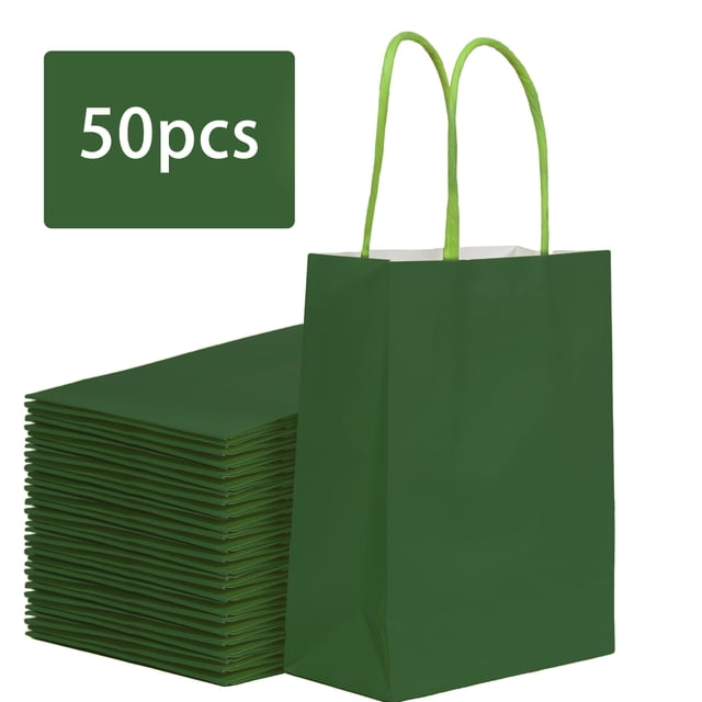 Uralili 50-Pack Gift Bags with Handles – Versatile Party Favor Bags for ...
