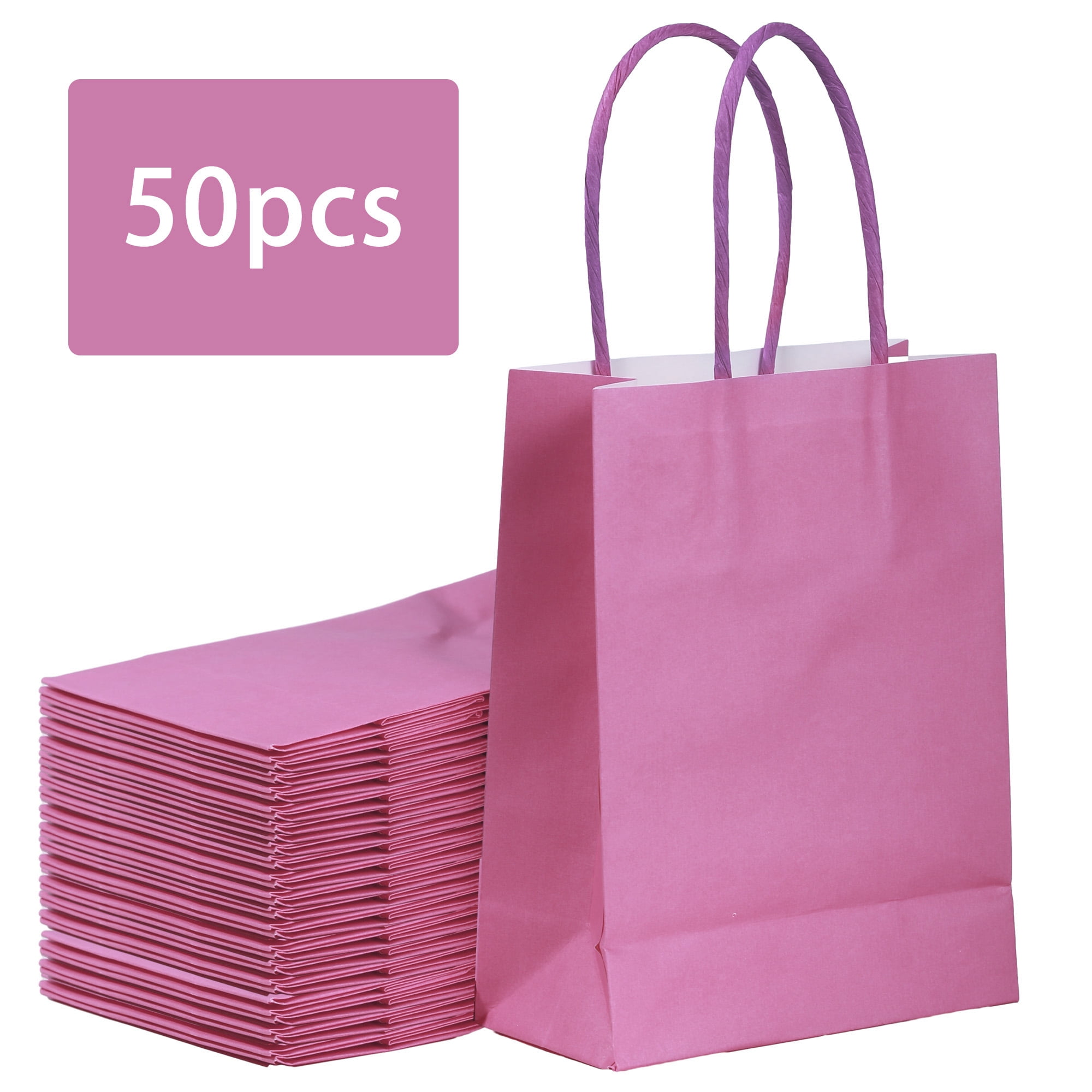 Uralili 50-Pack Gift Bags with Handles – Versatile Party Favor Bags for ...