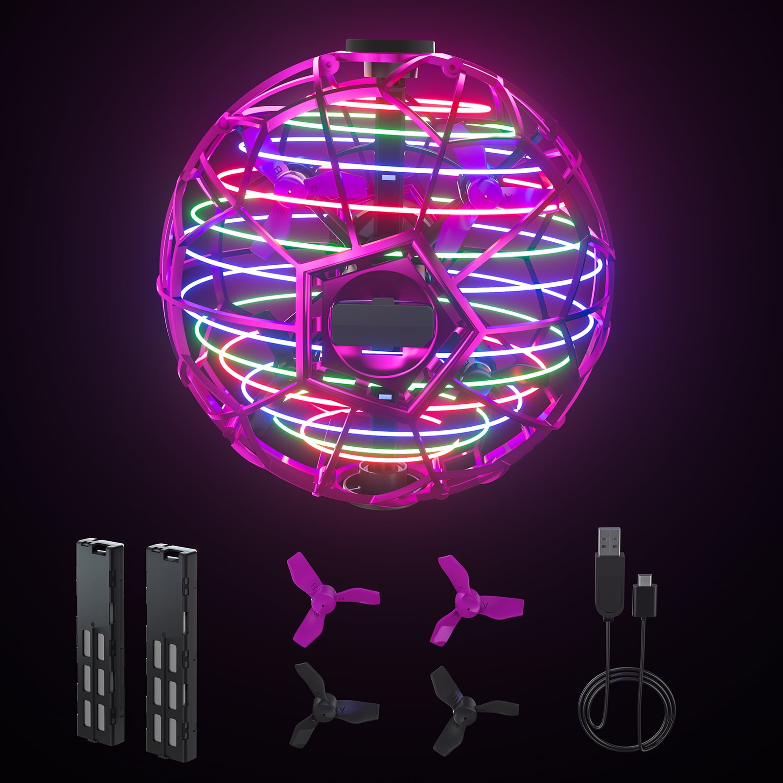 UranHub Flying Orb Ball Toy 2024, 30 Mins Flight, Fidget Spinner Cosmic ...