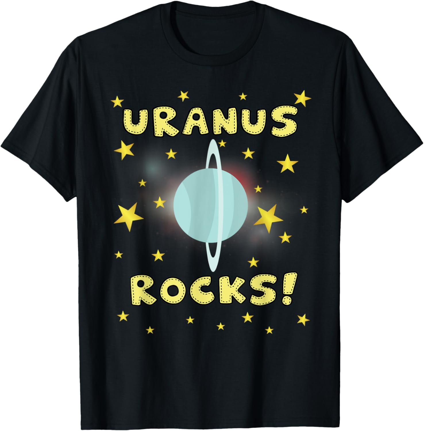 Uranus Rocks Planet T-Shirt - Rings Solar System Space Shirt men and ...