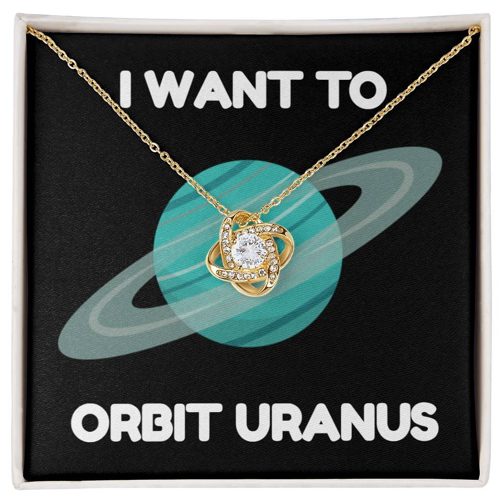 Uranus - Stunning Stellar Necklace - Love Knot Necklace - Message Card & Gift Box - Walmart.com