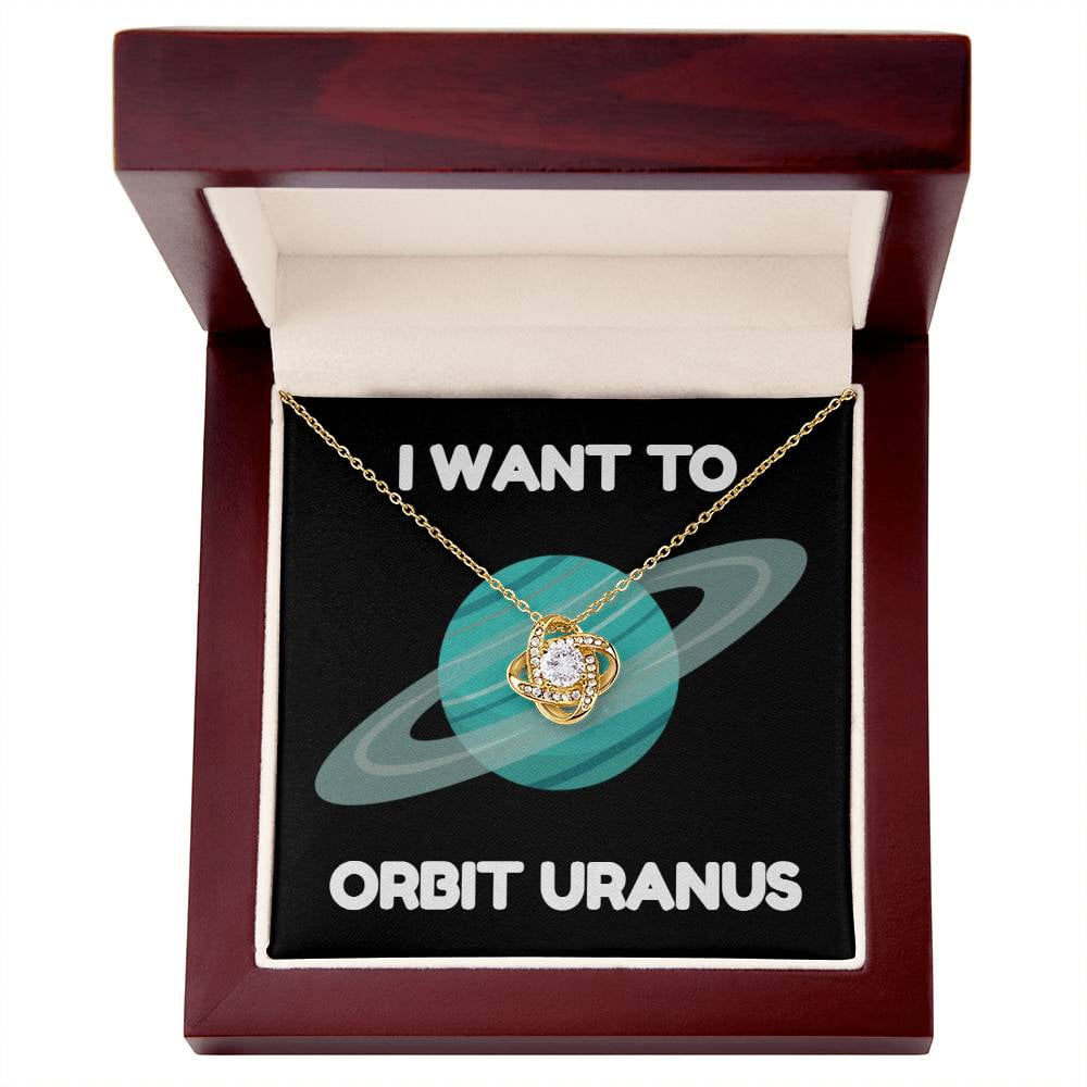 Uranus - Stunning Stellar Necklace - Love Knot Necklace - Message Card & Gift Box - Walmart.com
