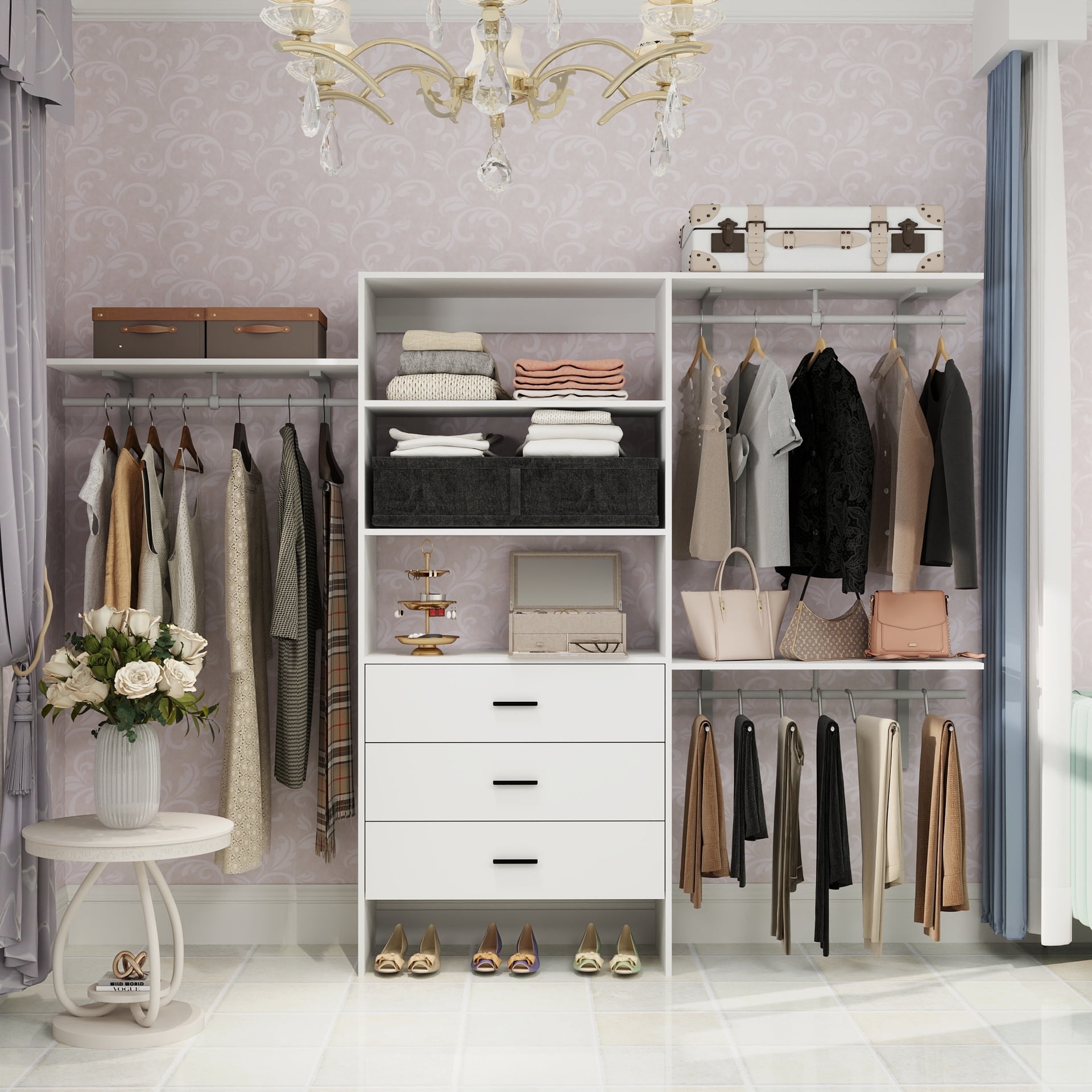 UrbEleg Modern Walk in Closet Organizer for Large Capacity, Bedroom ...