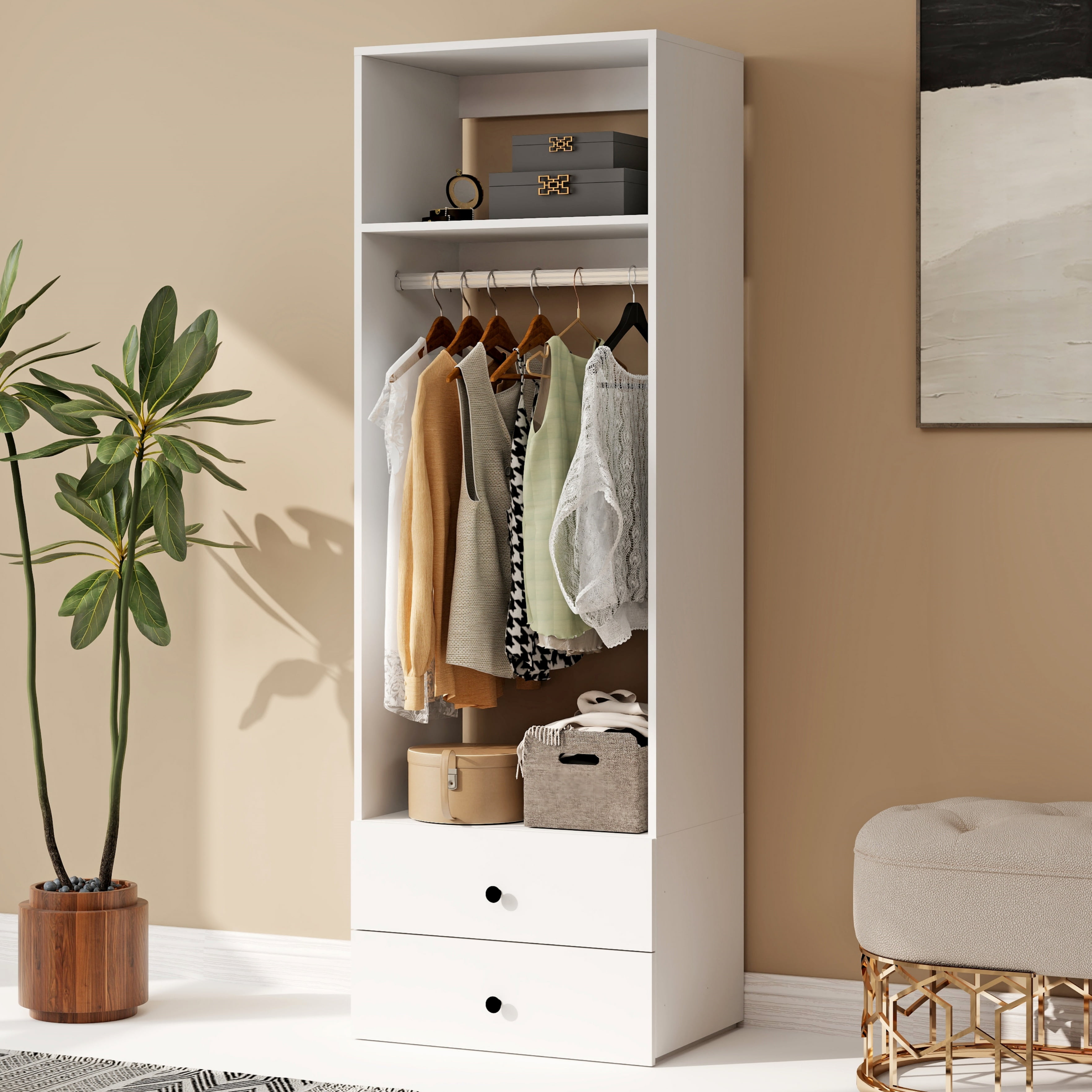 UrbEleg Modular Closet System: 2 Drawers Walk-in Closet System with ...