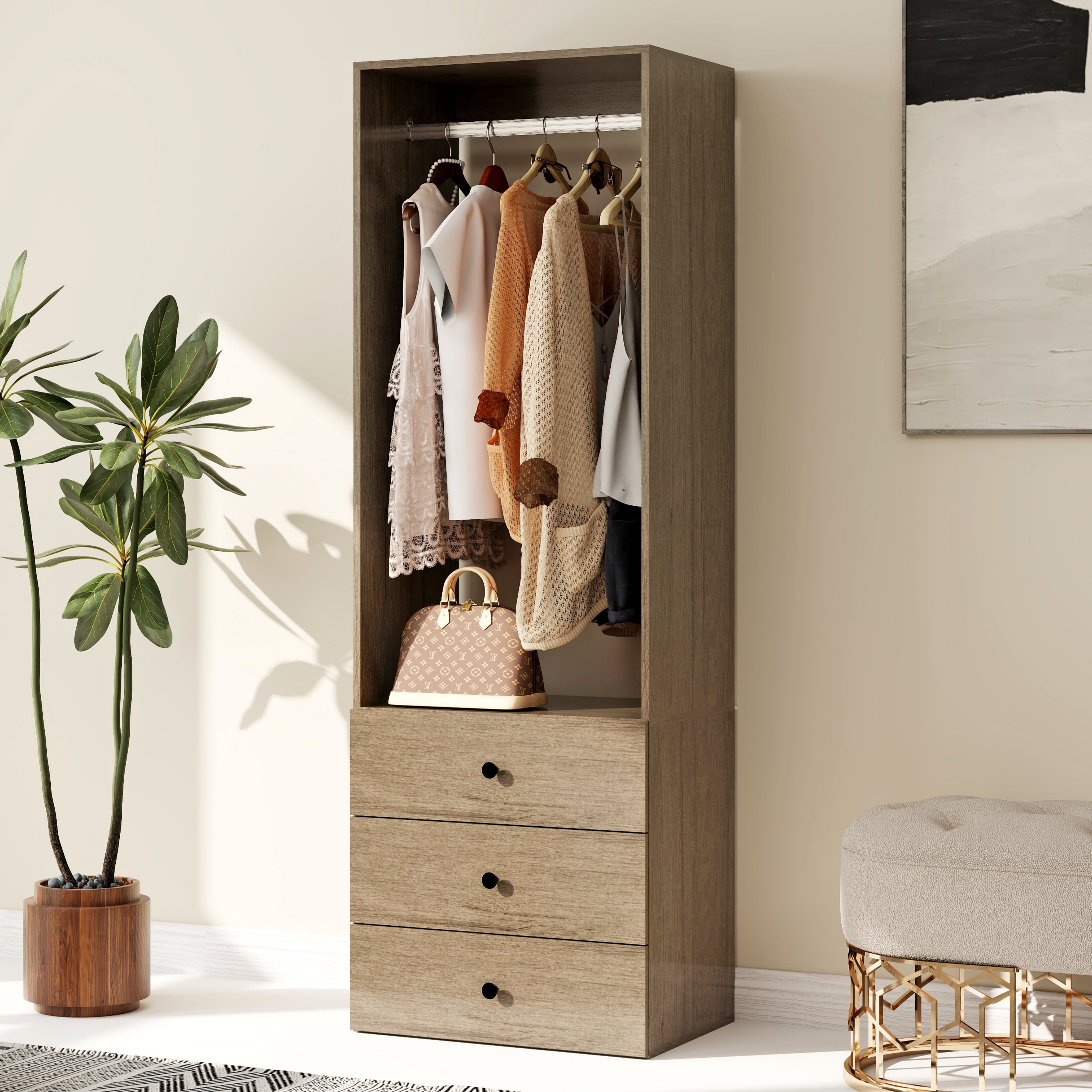 UrbEleg Modular Closet System: 3 Drawers Walk-in Closet System with ...