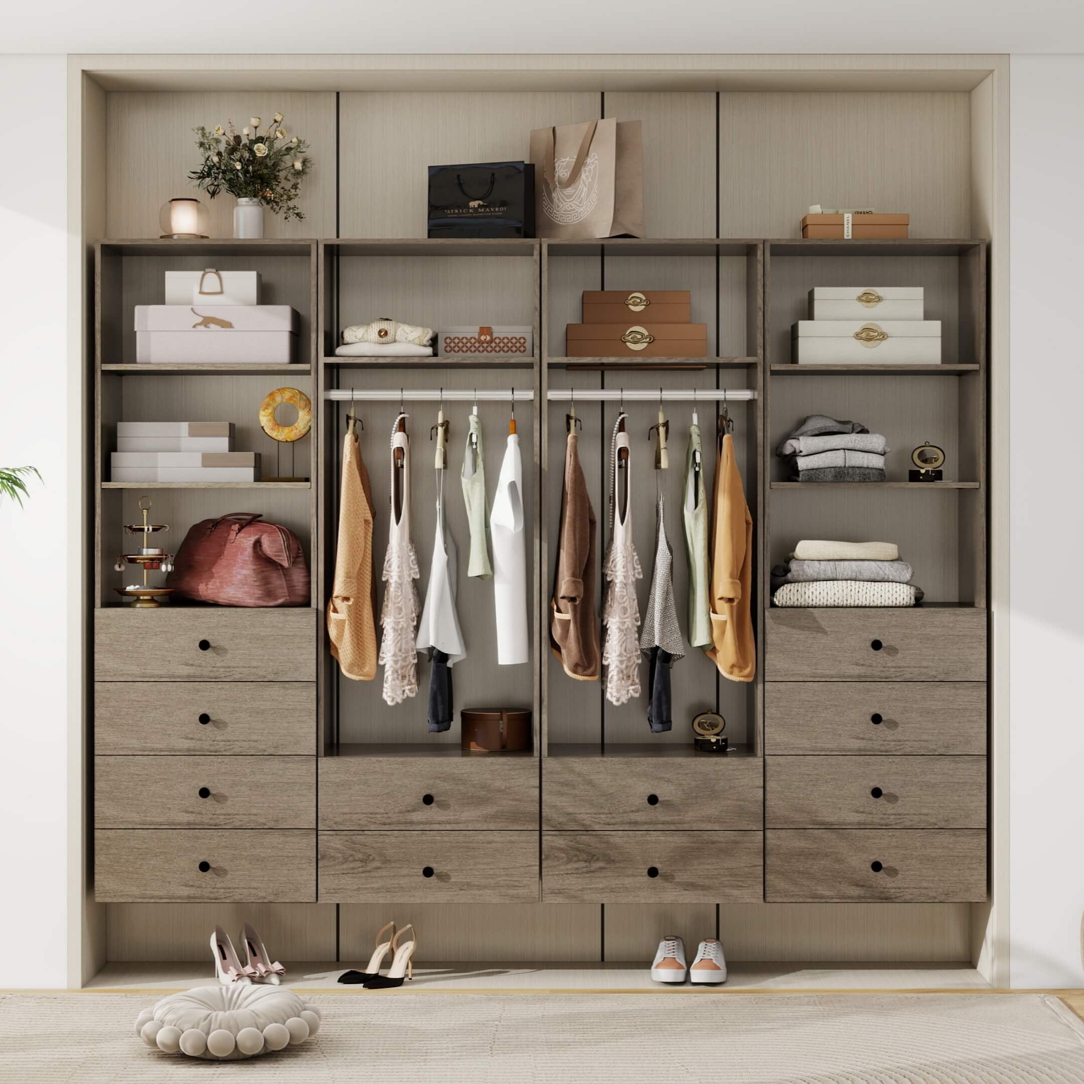 UrbEleg Modular Closet System with Drawers Walk-in Closet System for ...