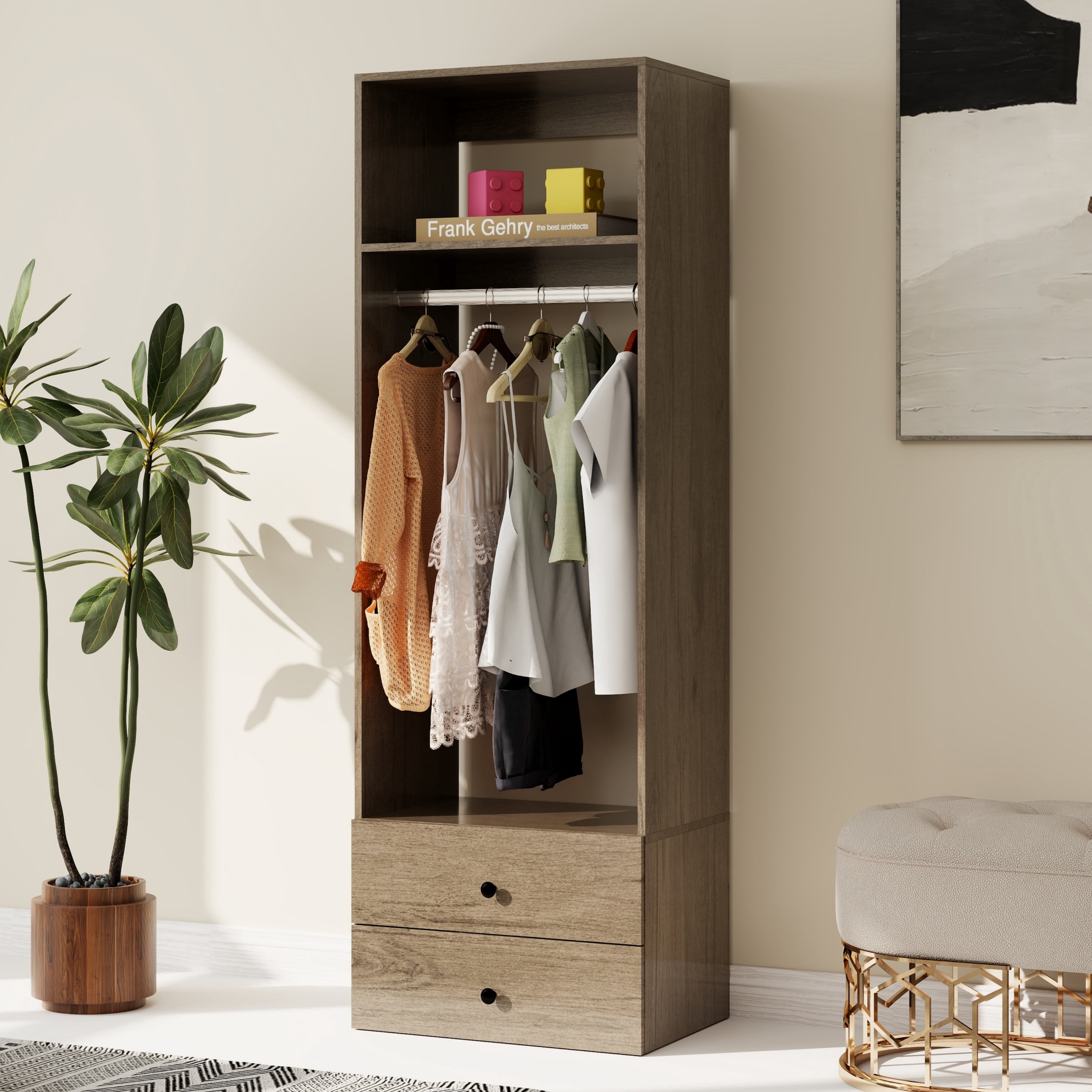 UrbEleg Modular Closet System: Walk-in Closet System with Hangingrod ...