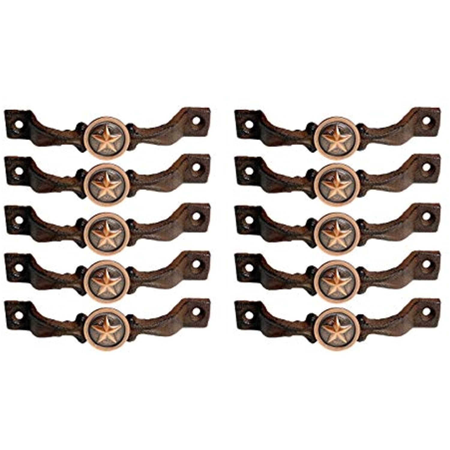 Urbalabs Cast Iron Concho Kitchen Cabinet Handles and Drawer Pulls ...