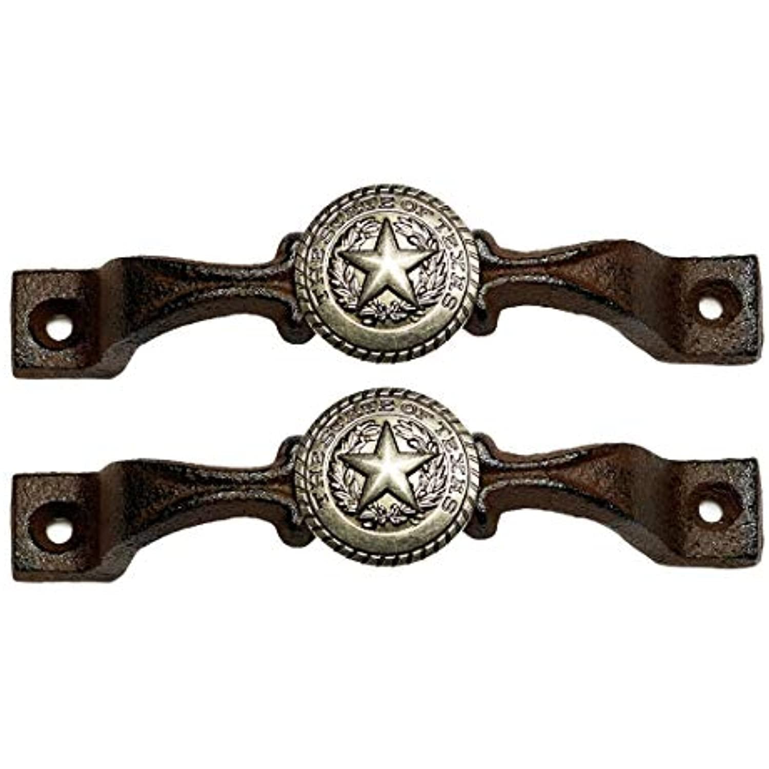 Urbalabs Cast Iron Concho The State of Texas Kitchen Cabinet Handles ...