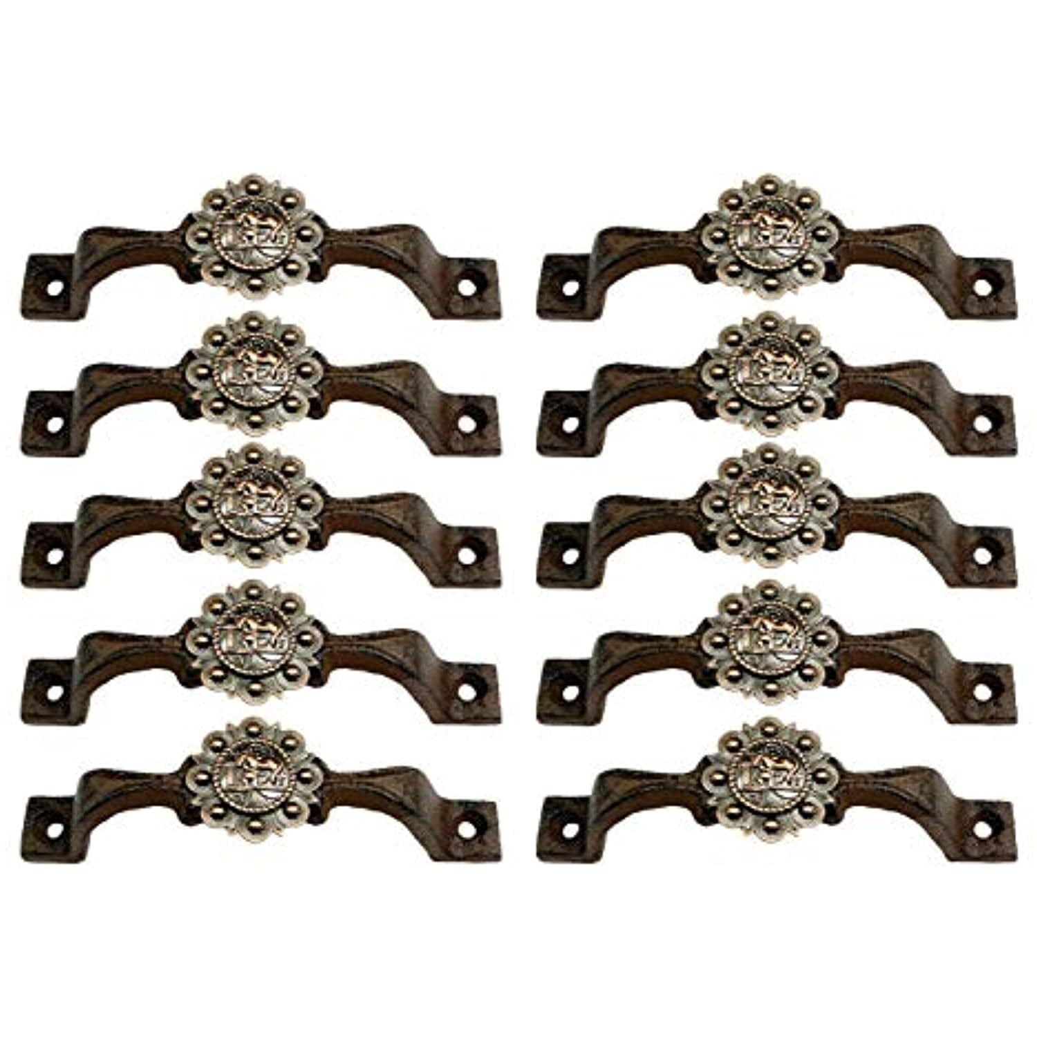Urbalabs Cast Iron Kitchen Cabinet Handles and Drawer Pulls Western ...