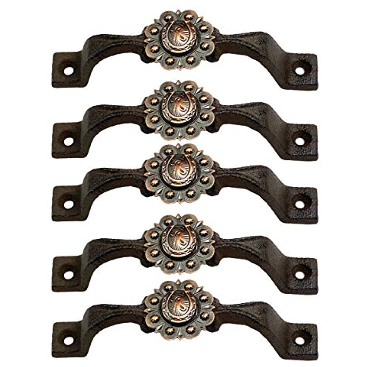 Urbalabs Cast Iron Kitchen Cabinet Handles and Drawer Pulls Western ...