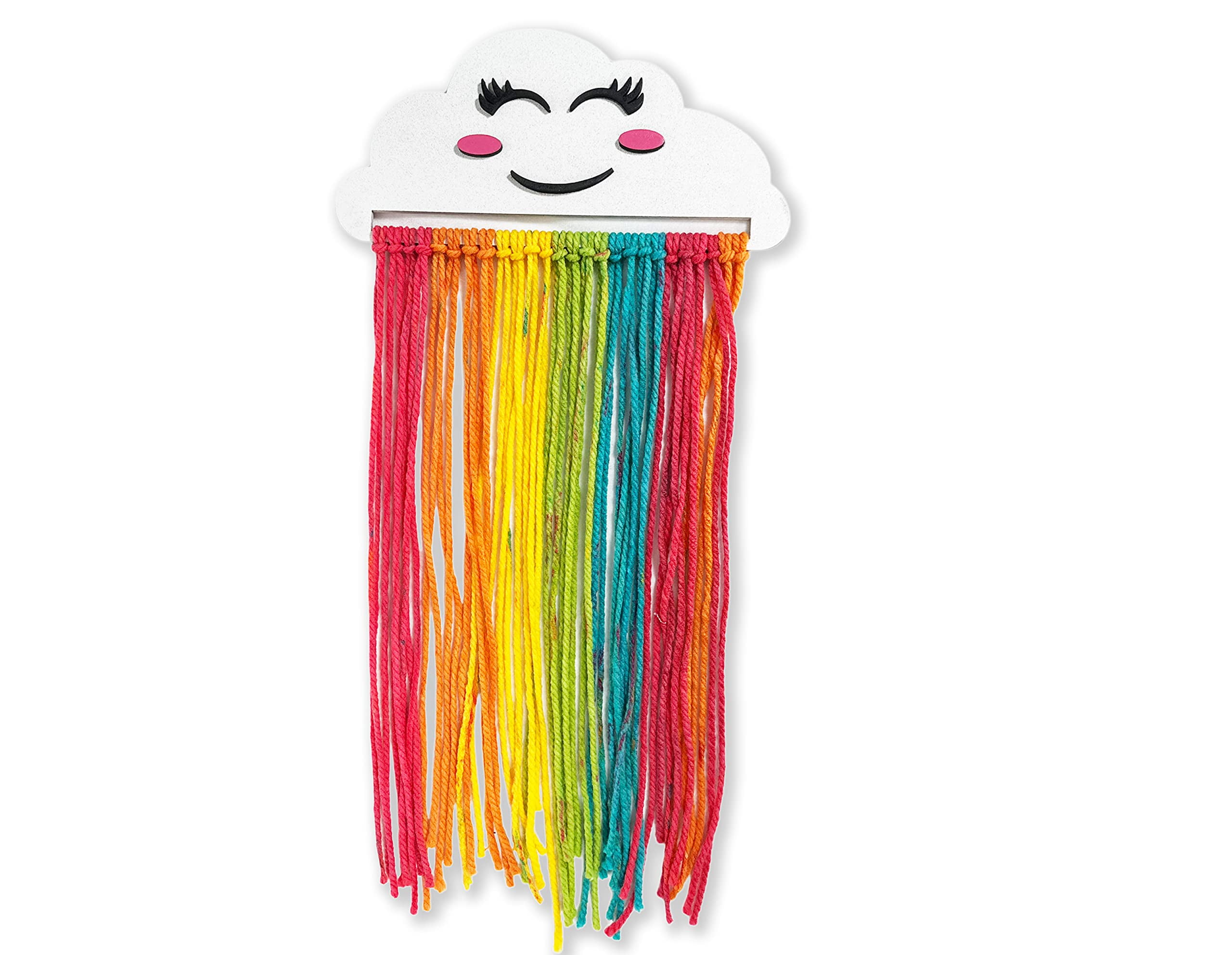 Urbalabs Cloud Rainbow Girls Bow Holder 12 Inch Wooden Hairbow Holder ...