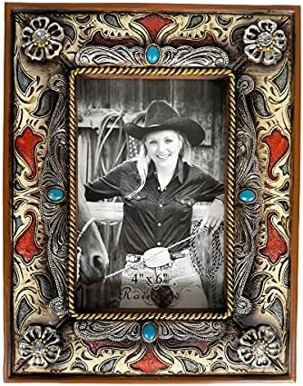 Urbalabs Cowboy Fancy Red and Gem Western Decor Picture Frame 4 x 6 ...