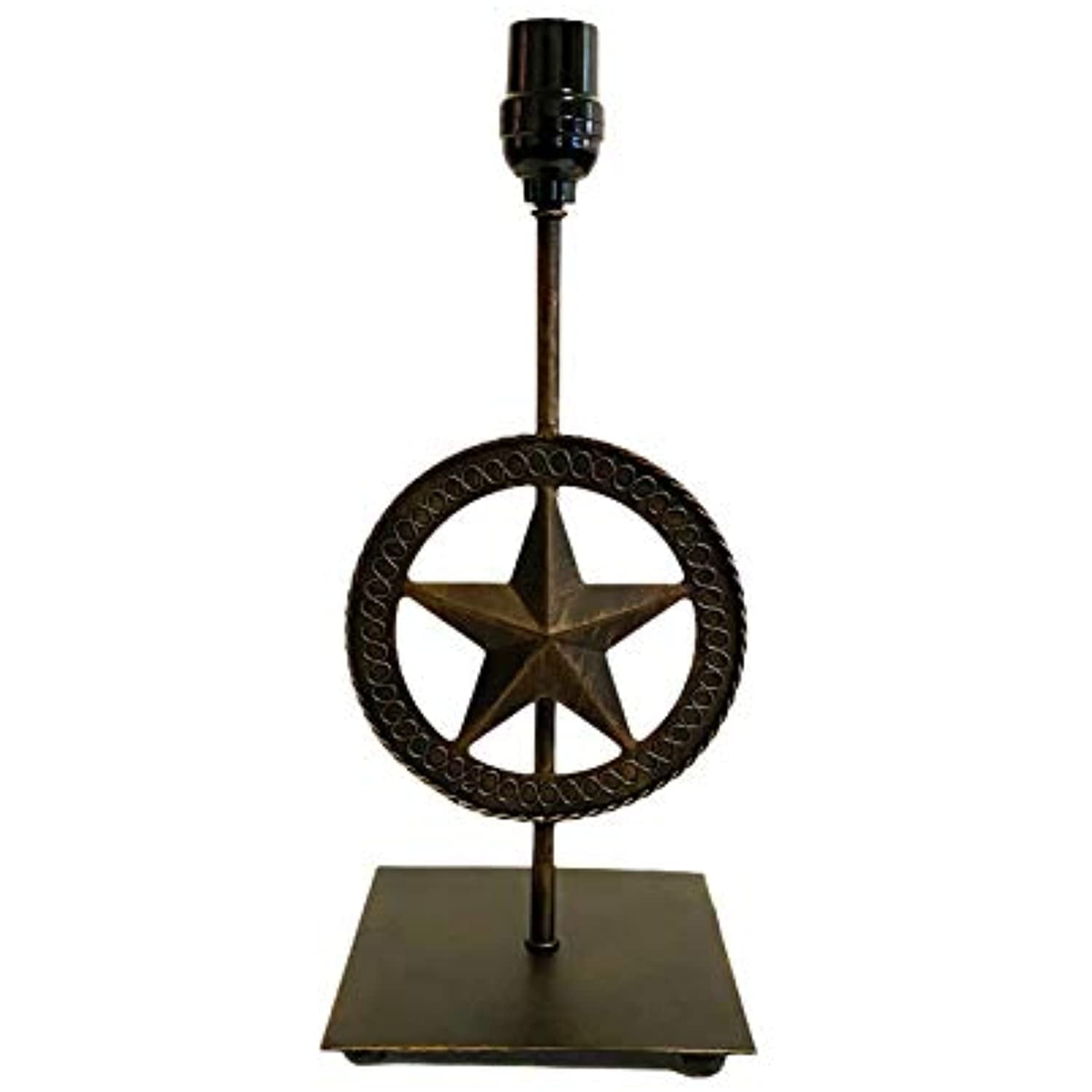 Urbalabs Cowboy Western Star Table Lamp, Rustic Antique Finish, 18 Inch ...