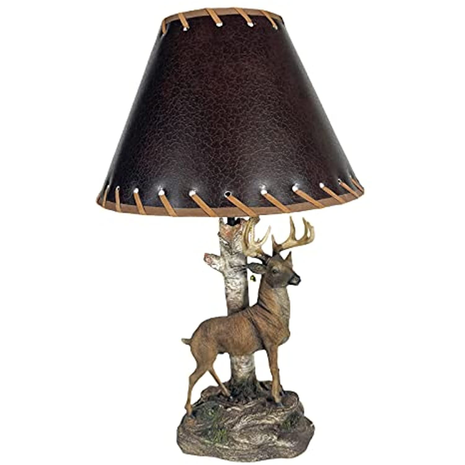 Urbalabs Deer Buck Cowboy Hunter Rustic Accent Table Lamp (Shade Sold ...