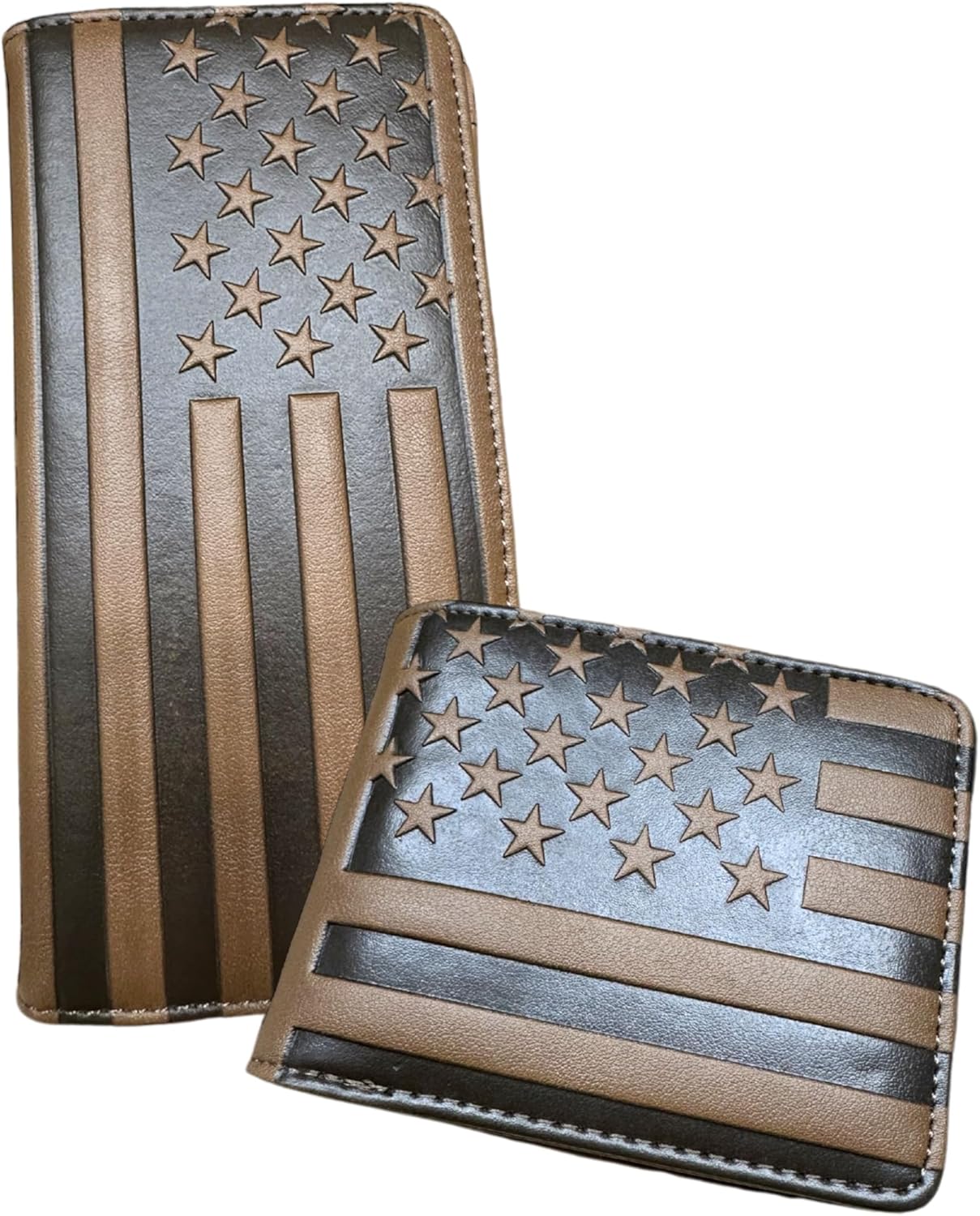 Urbalabs USA Flag Embossed Wallet Bi Fold Western Wallet or Checkbook ...