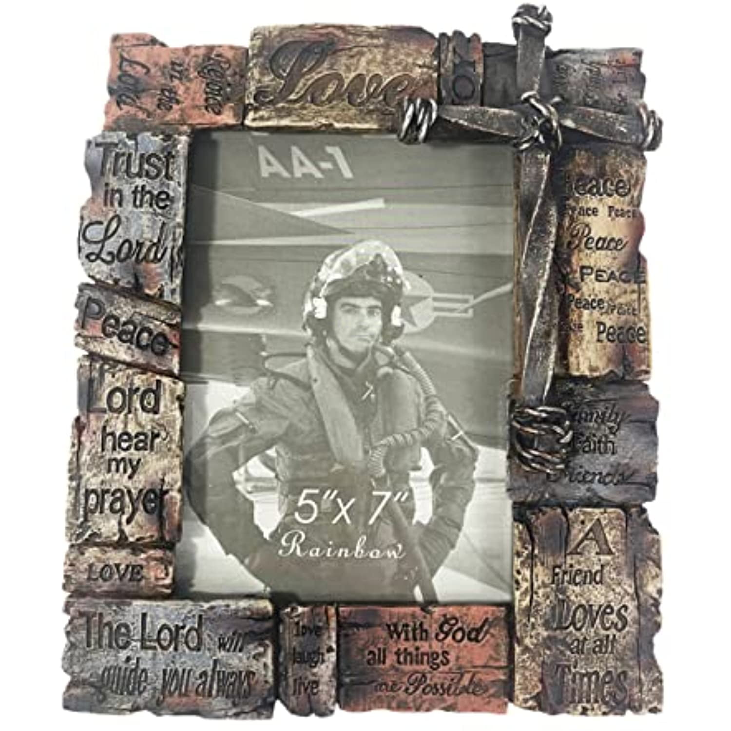 Urbalabs Verses Religious Picture Frame 5x7 Christian Decor Gifts ...