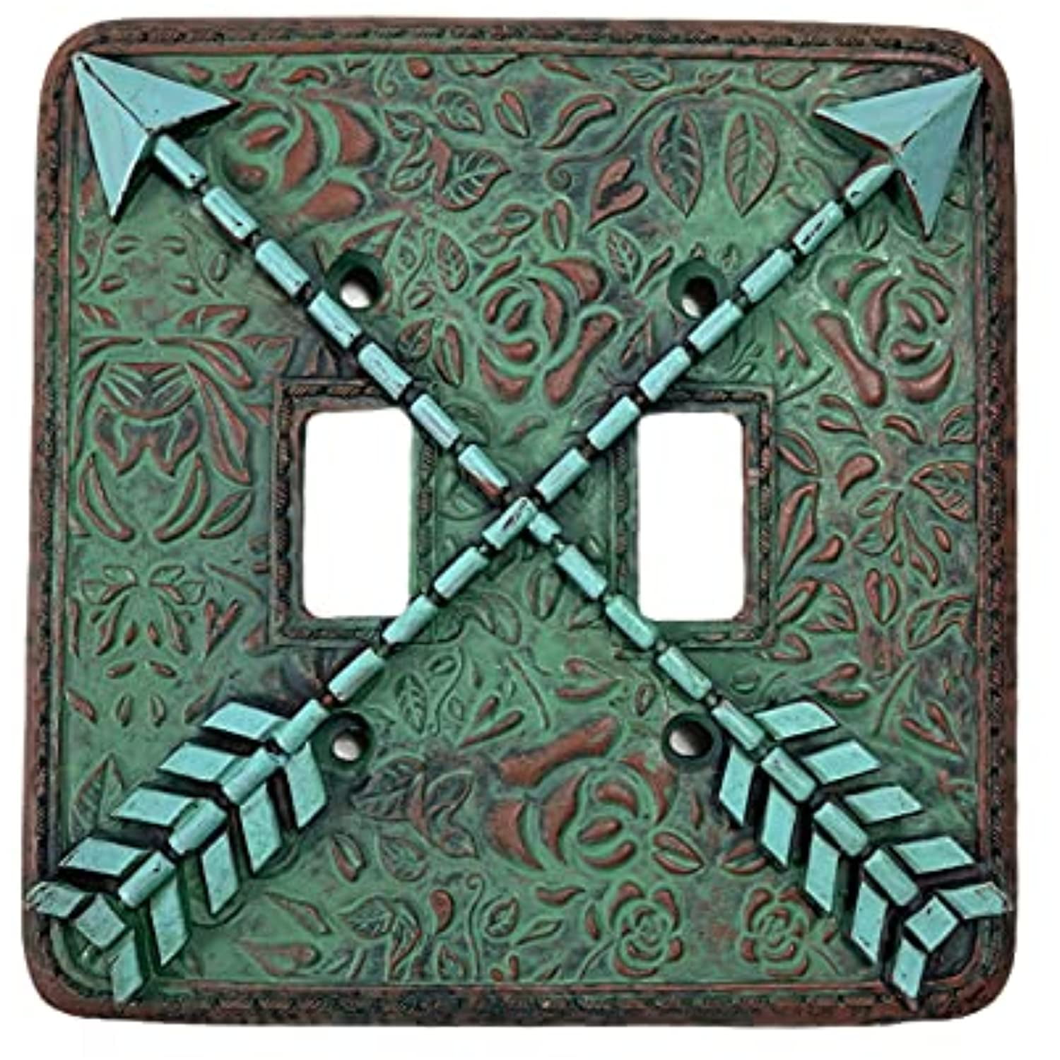 Urbalabs Western American Spears Floral Teal Rustic Decorative Light ...