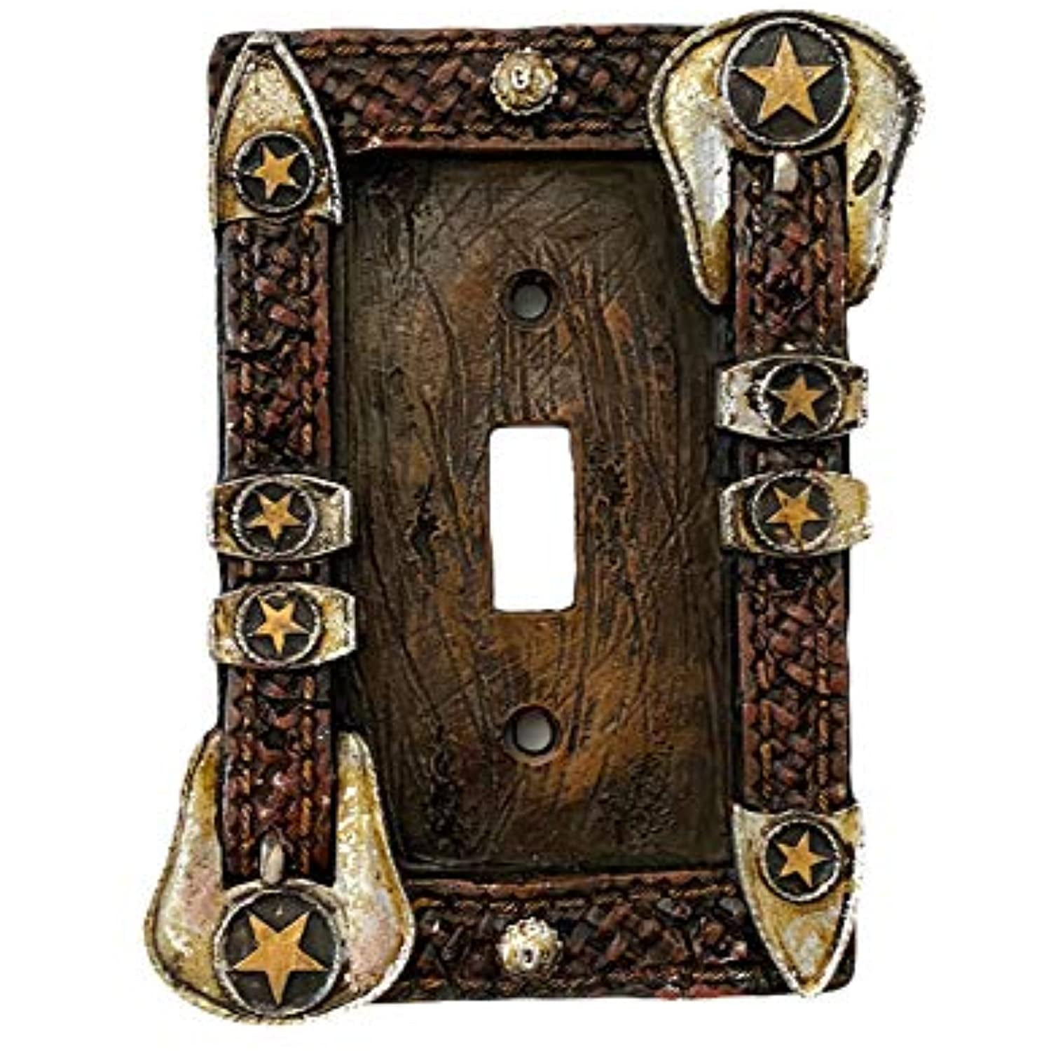 Urbalabs Western Belt Buckle and Gold Star Decorative Light Switch ...