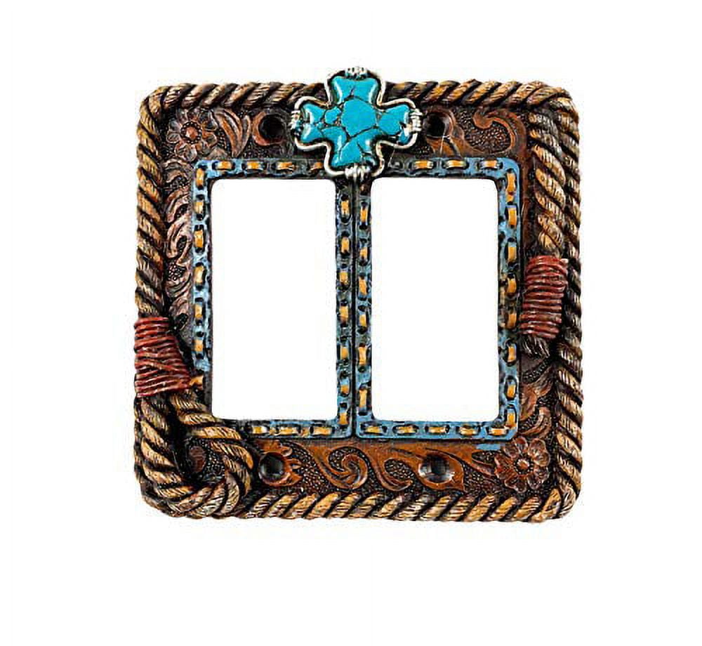 Urbalabs Western Braided Rope and Teal Cross Cowboy Decorative Light ...