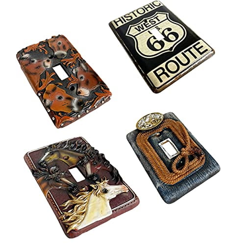 Urbalabs Western Cowboy Four Horses Rustic Horse Decorative Light ...