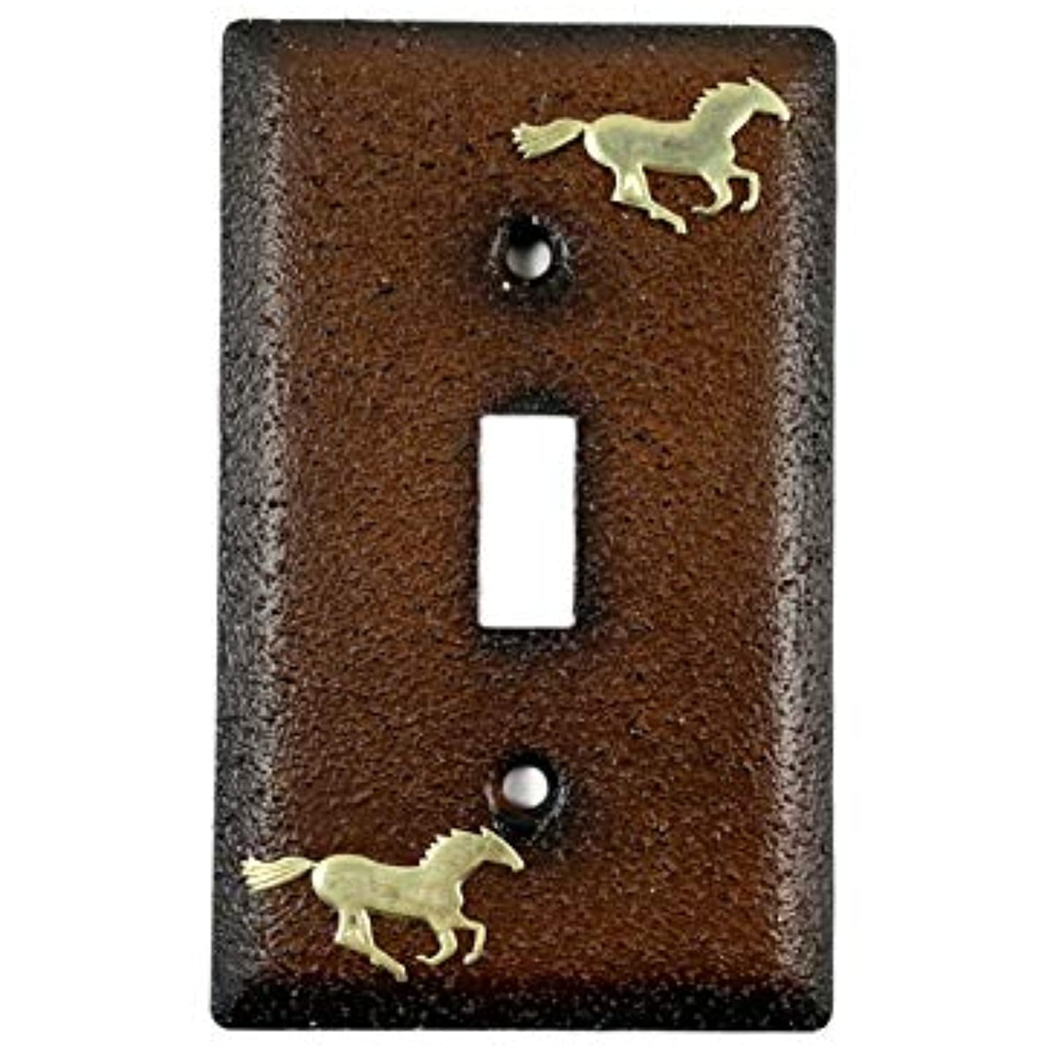 Urbalabs Western Cowboy Horse Rustic Metal Textured Rust Decorative ...