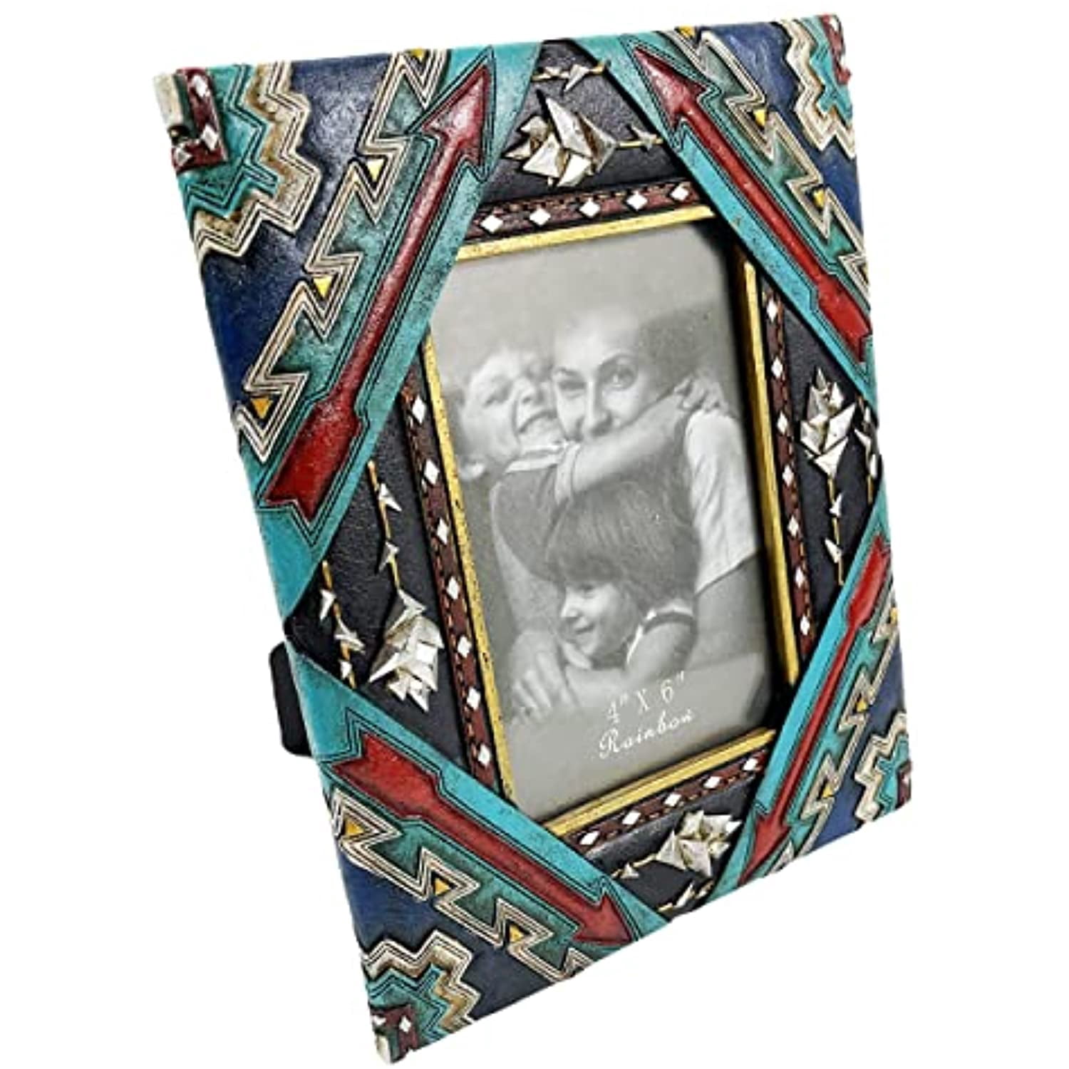 Urbalabs Western Teal Cowboy Southwestern Arrow Tribal Photo Frame ...