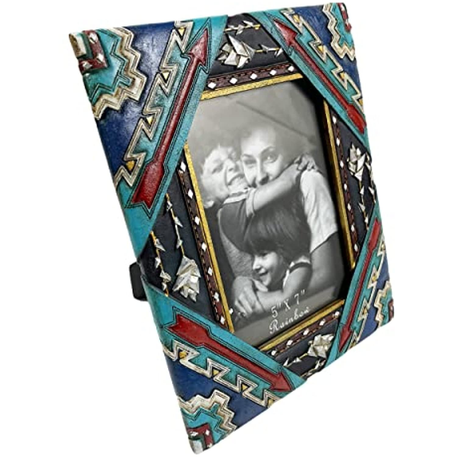 Urbalabs Western Teal Cowboy Southwestern Arrow Tribal Photo Frame ...