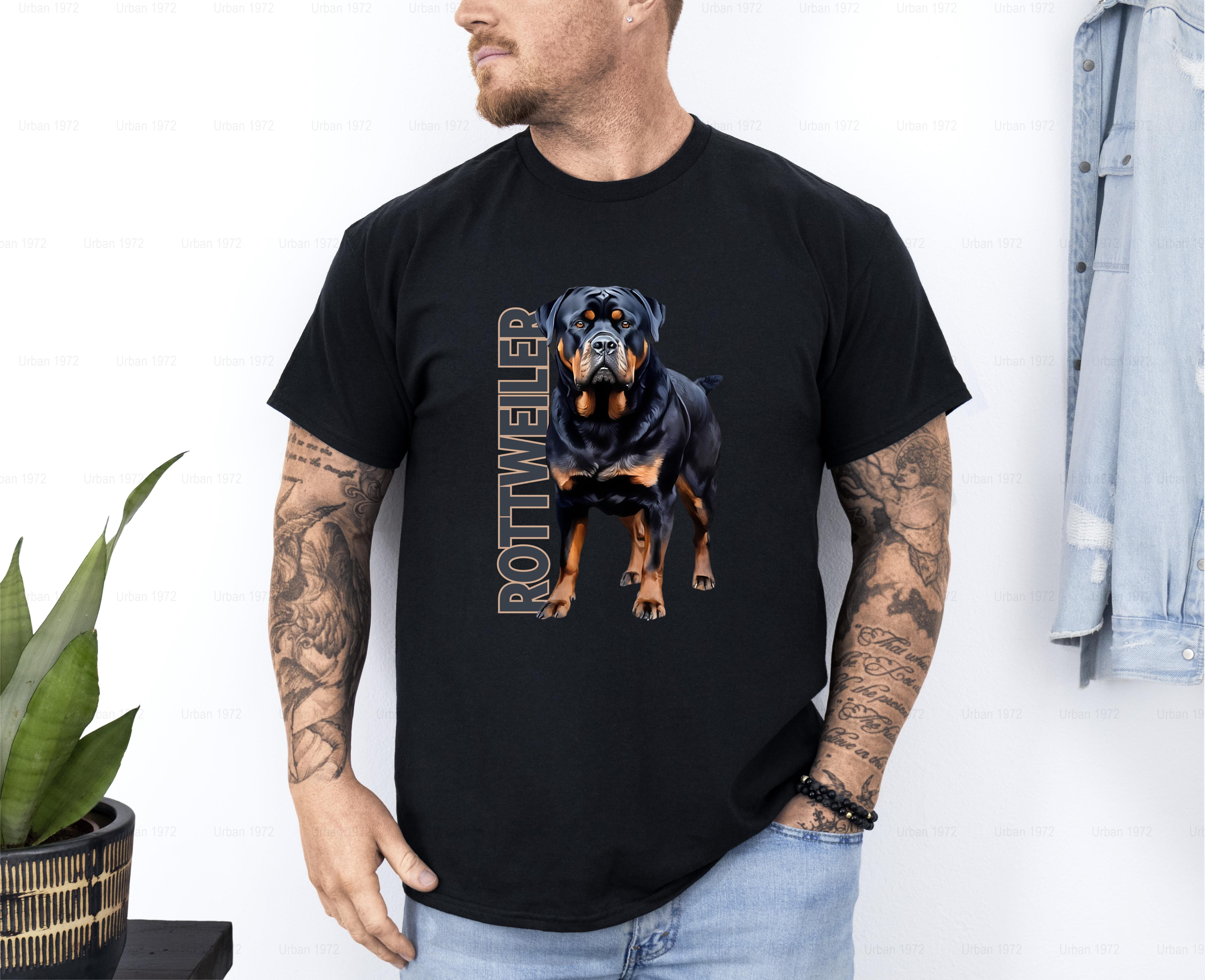 Urban 1972 Rottweiler T-Shirt Featuring a Watercolor Artistic Dog ...