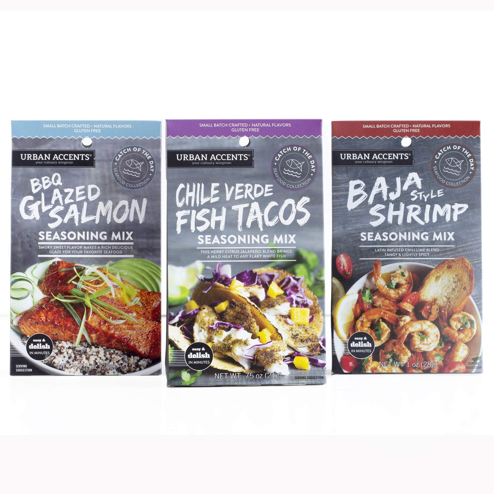 Urban Accents Gluten Free Main Dish Seafood Seasoning Bundle - Seafood ...