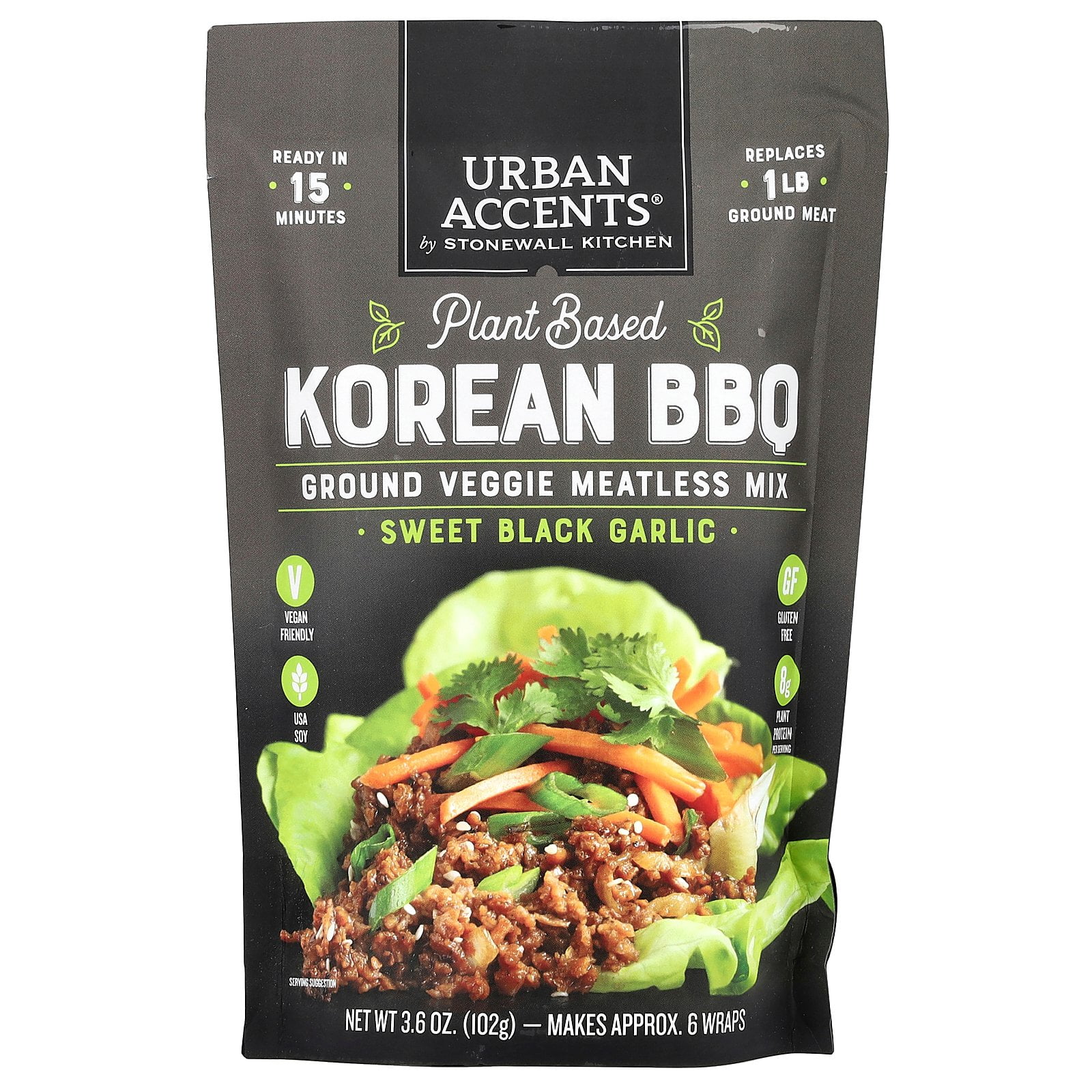 Urban Accents Ready Made Korean BBQ, Ground Veggie Meatless Mix, Sweet ...