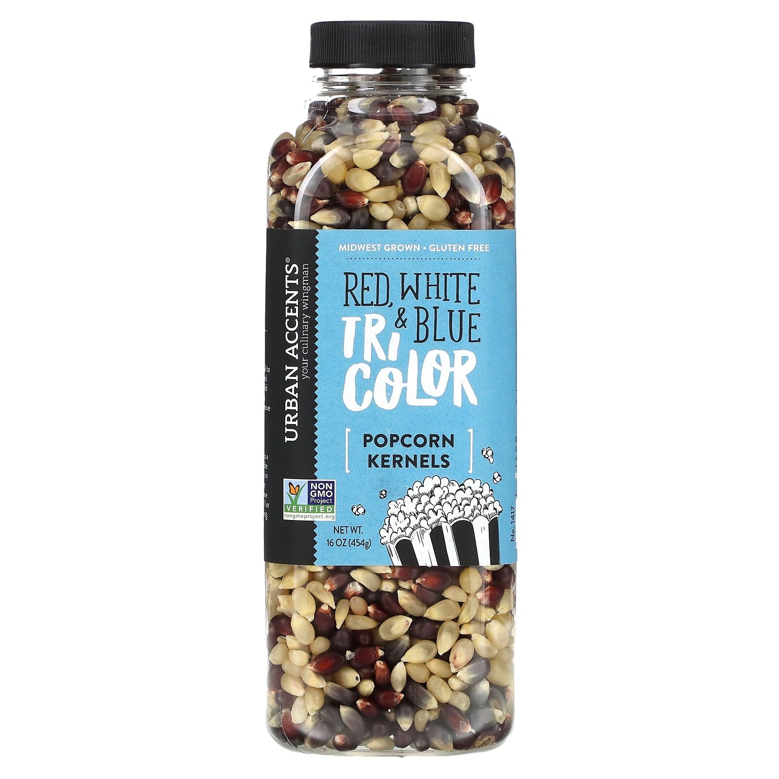 Urban Accents Popcorn Kernels, Red, White, & Blue Tricolor , 16 oz (454 ...