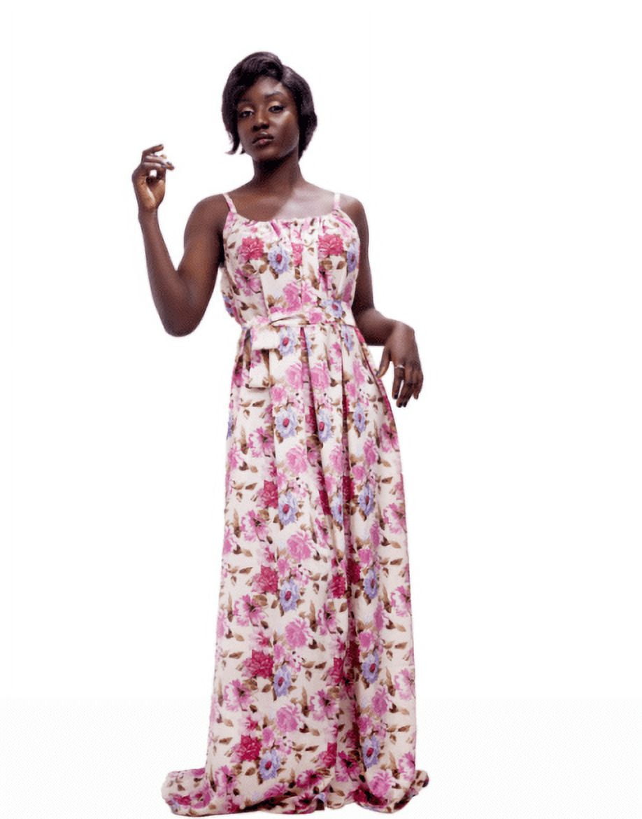 Urban Afrique Floral Maxi Dress African Dresses For Women Mid Calf ...