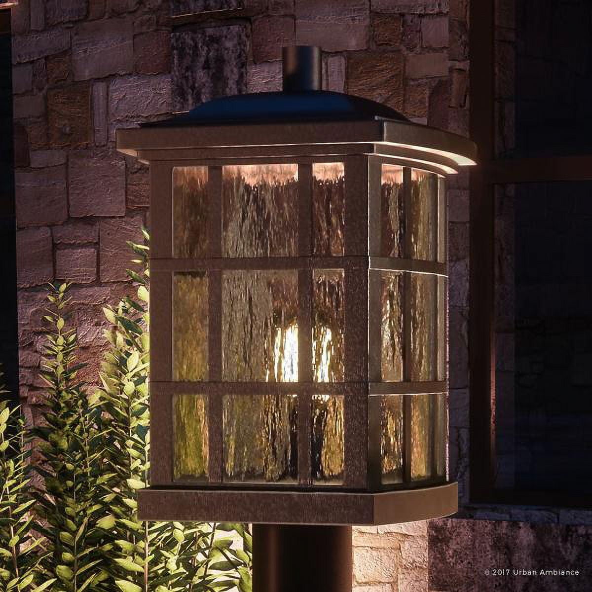 Urban Ambiance Luxury Craftsman Outdoor Post Light, Medium Size: 16.5"H ...