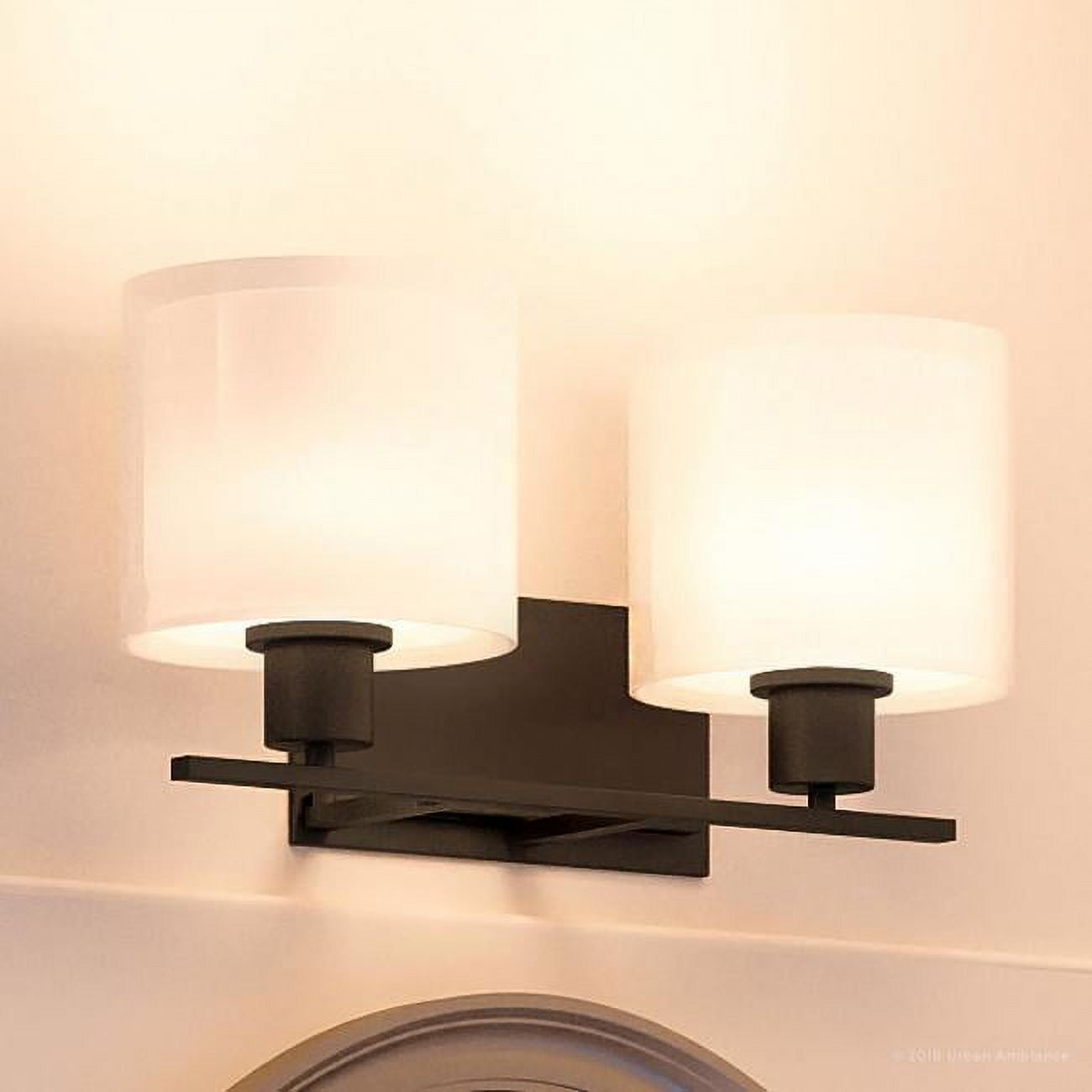 Urban Ambiance Luxury Modern Bath Fixture, Size: 7-3/8"H x 14-1/2"W ...