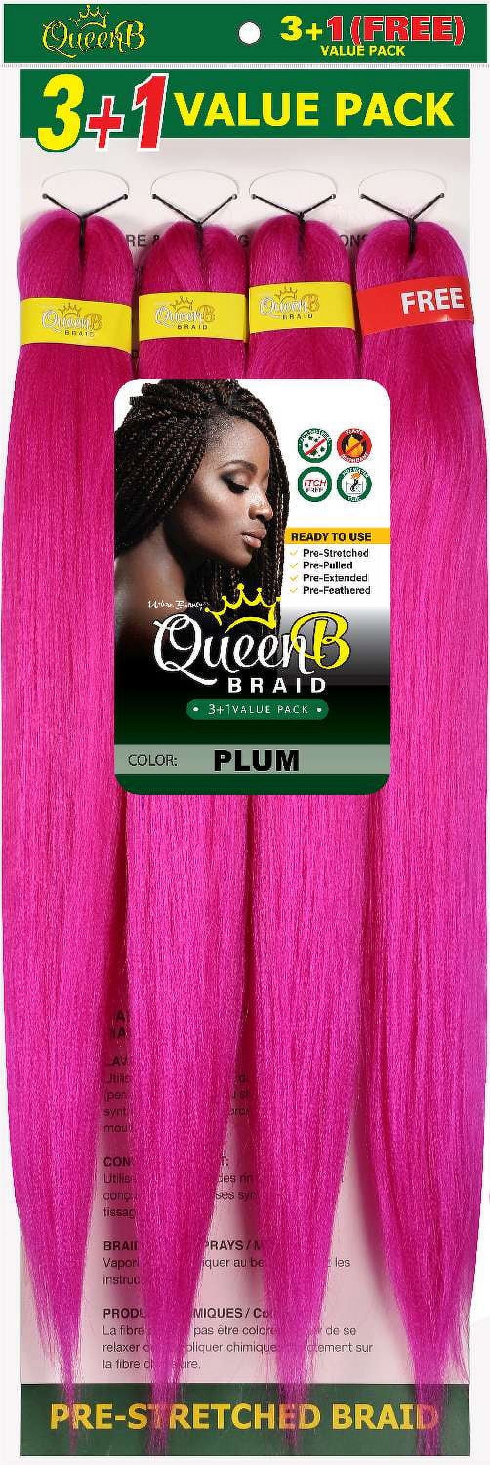 Urban Beauty Queen B Braid Synthetic 3 + 1 Value Pack 50 Inch Color ...