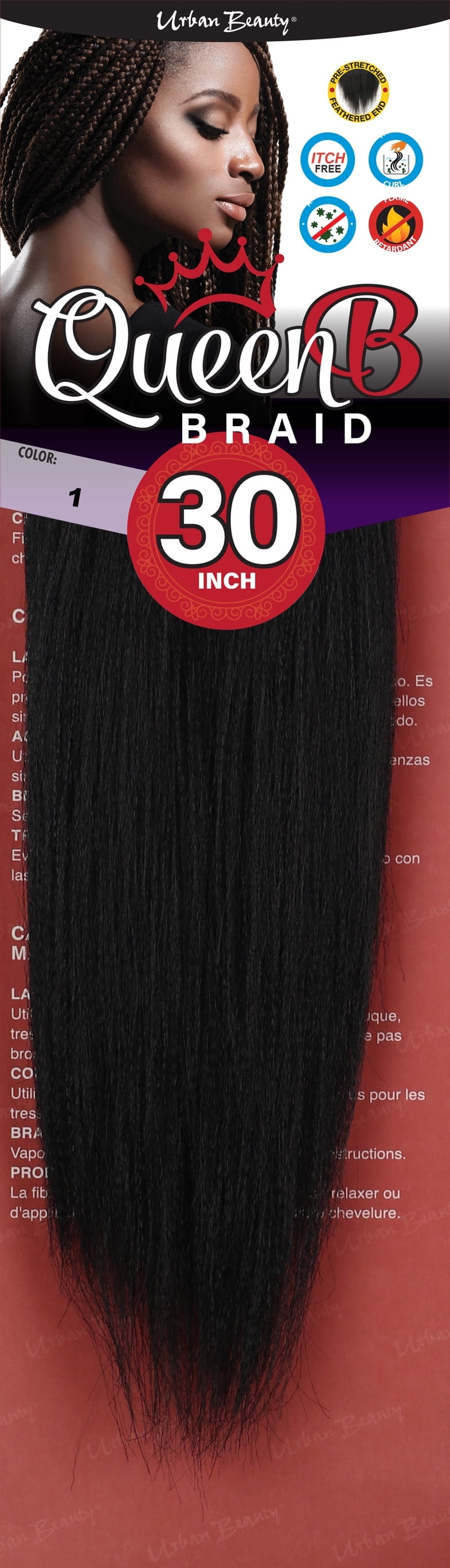 Urban Beauty Queen B Braid Synthetic 30 Inch Color 1 - Walmart.com