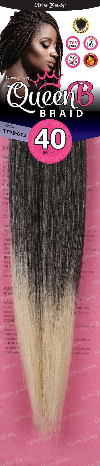 Urban Beauty Queen B Braid Synthetic 40 Inch Color TT1B/613 - Walmart.com